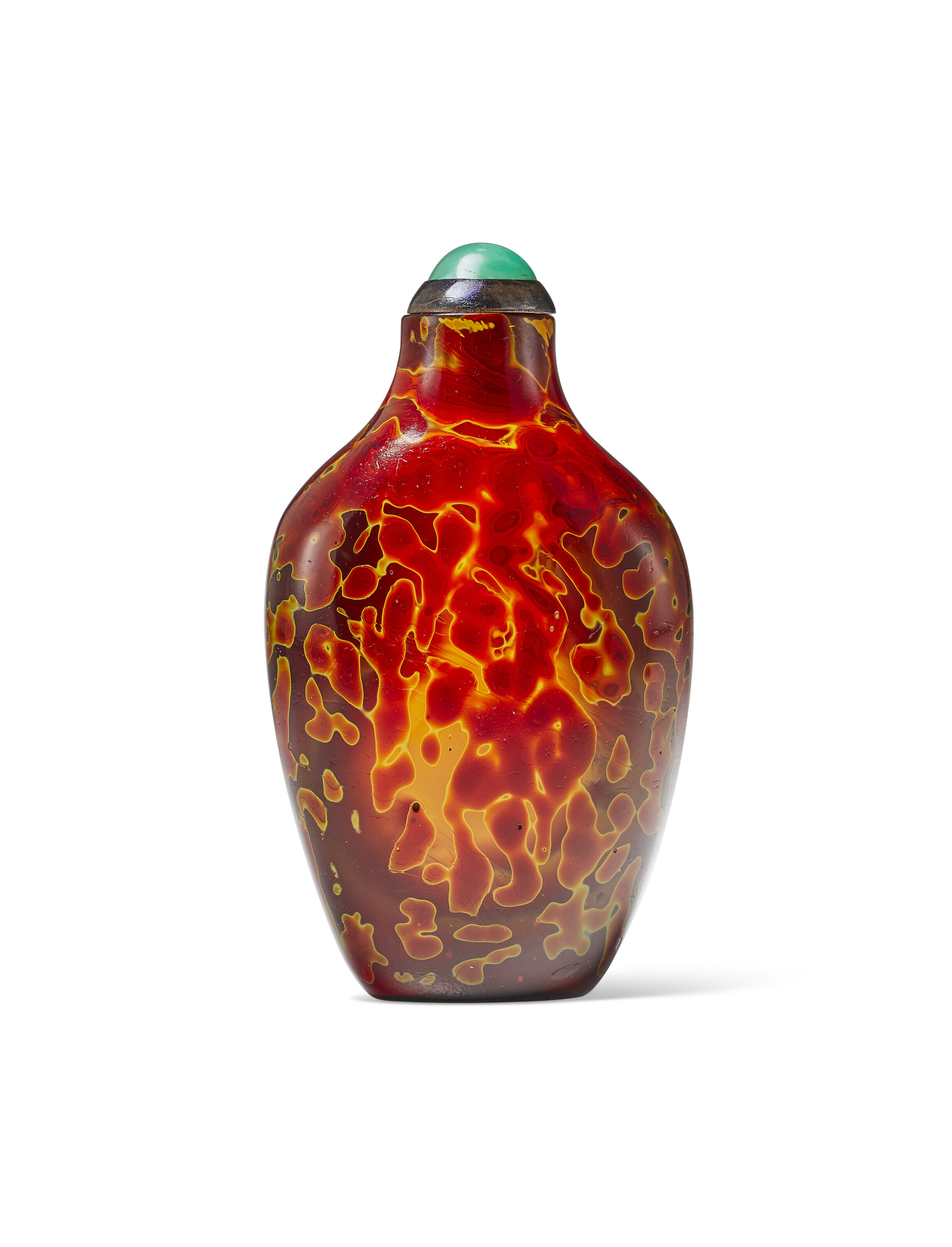 AN IMITATION 'REALGAR' GLASS SNUFF BOTTLE, 1780-1880 | Christie’s