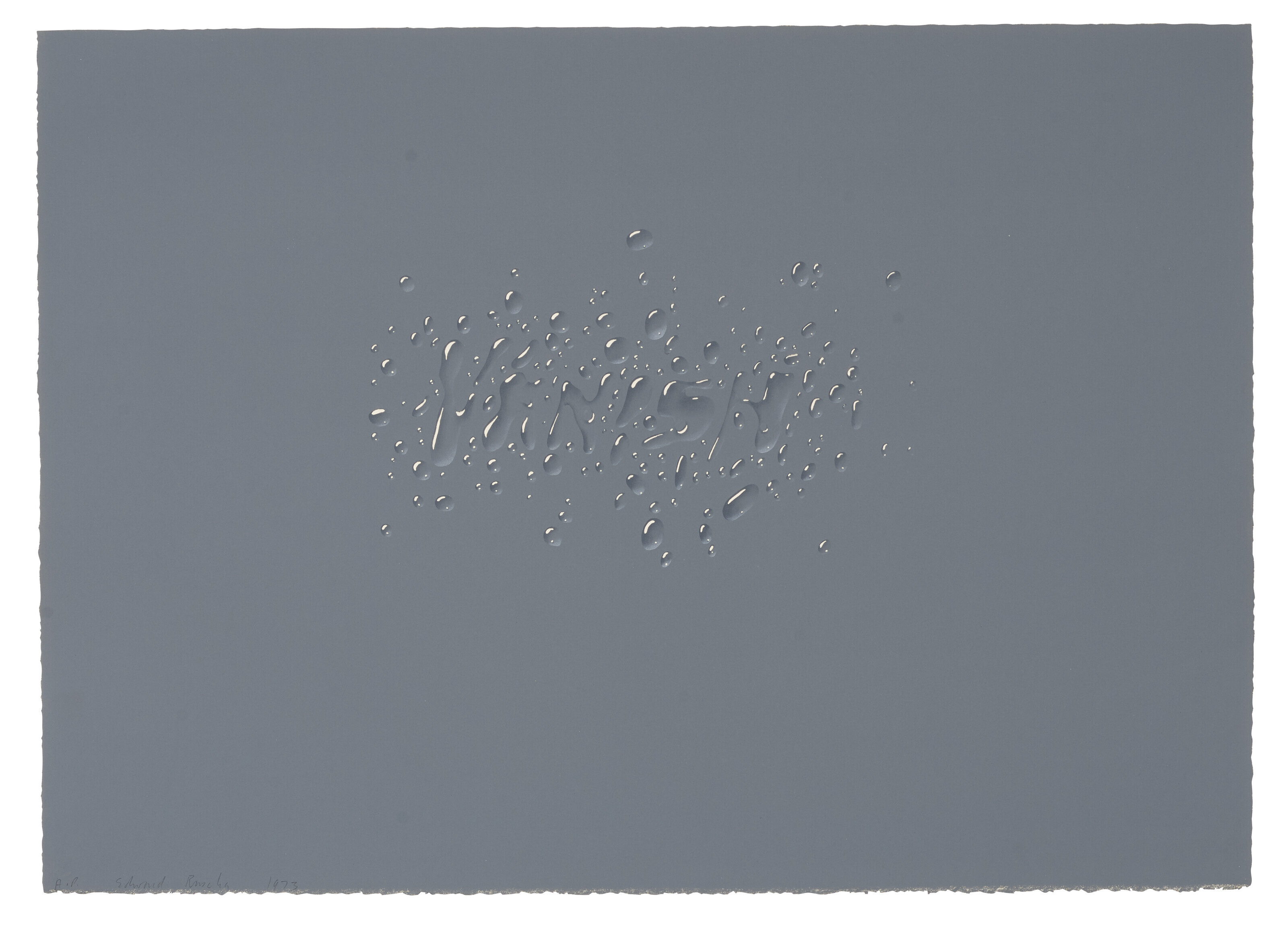 ED RUSCHA (B. 1937), Vanish | Christie’s