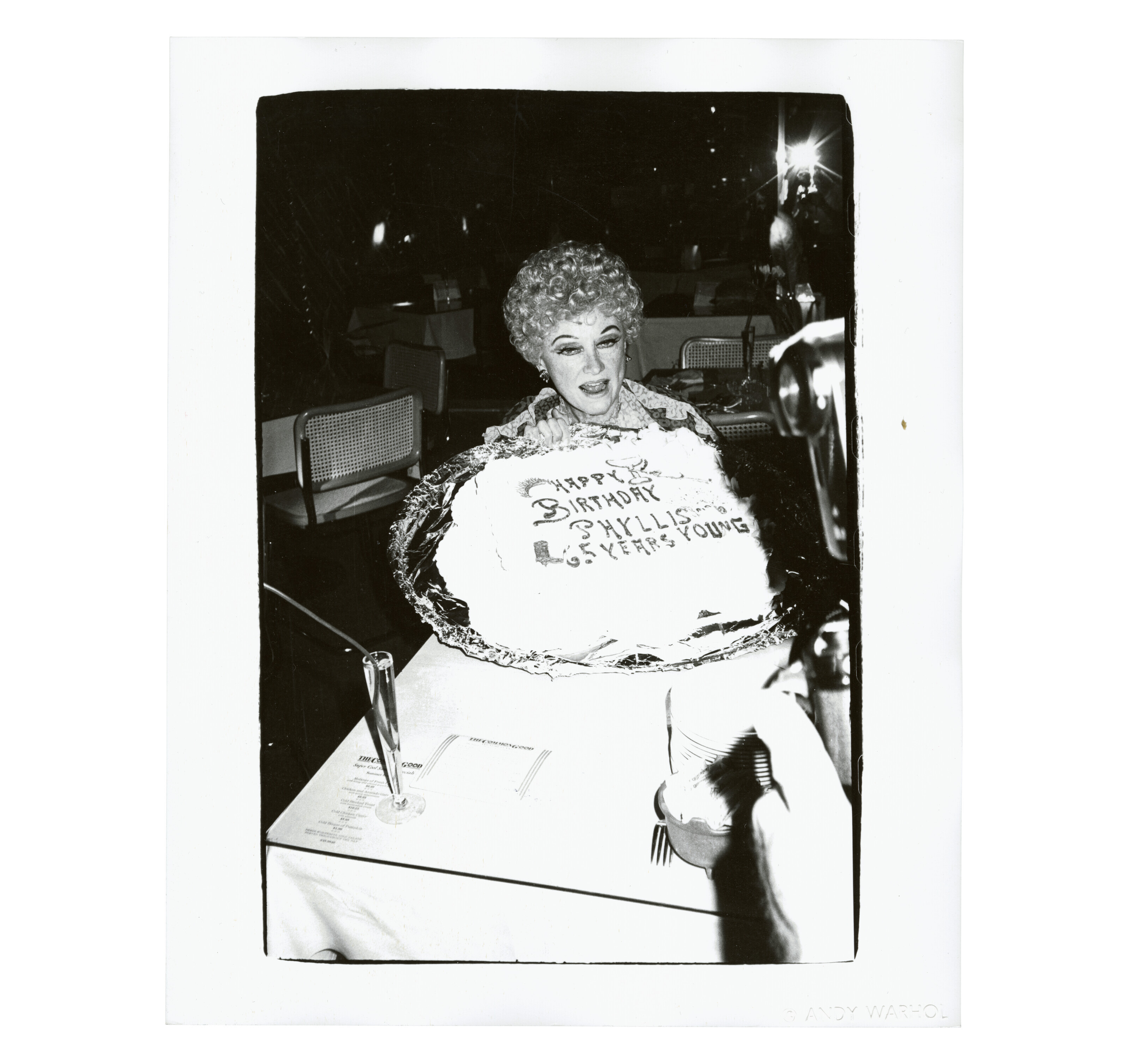 ANDY WARHOL (1928-1987), Phyllis Diller at 65th Birthday Party | Christie’s