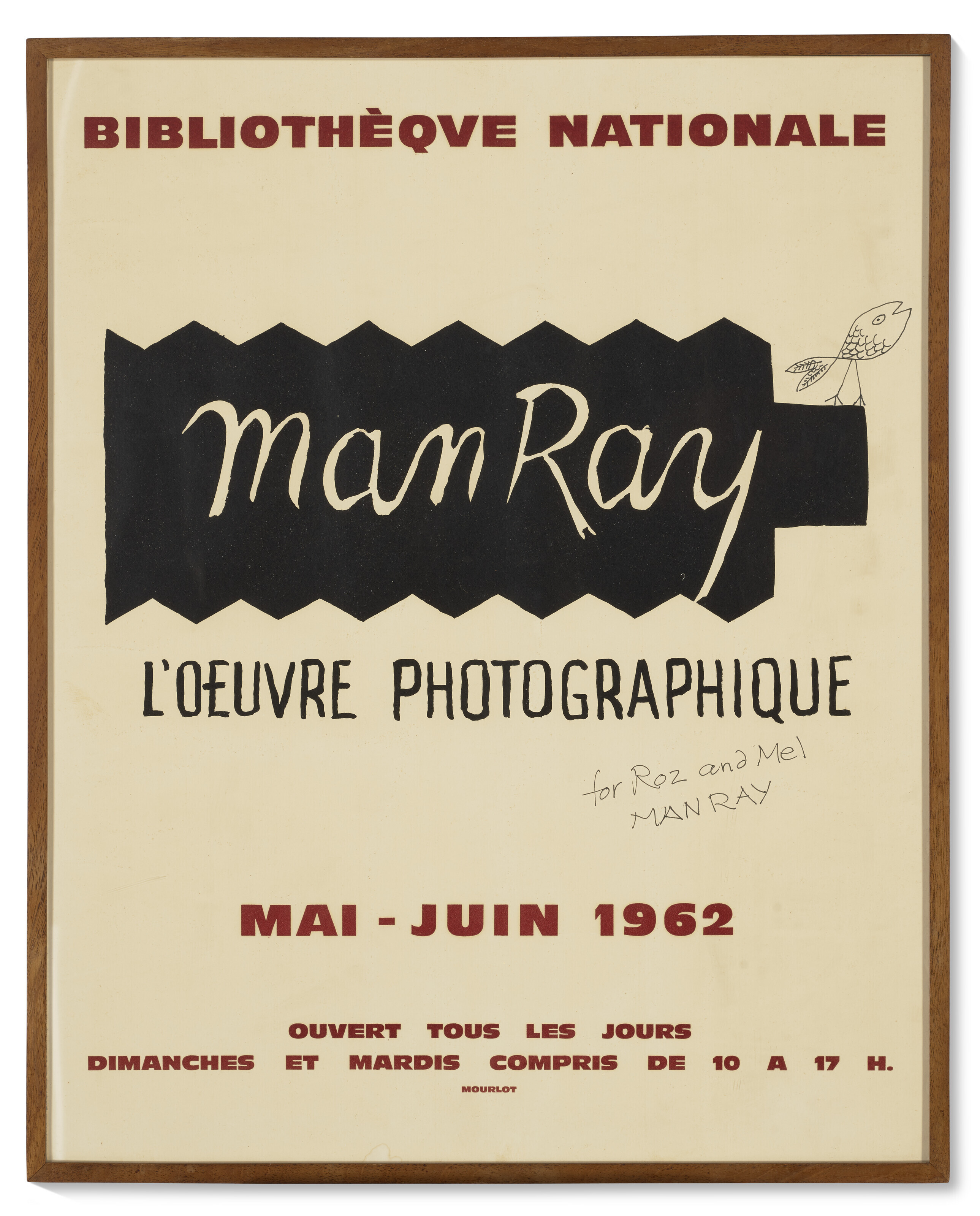 Exhibition Poster for Man Ray L'Oeuvre Photographique at Le ...