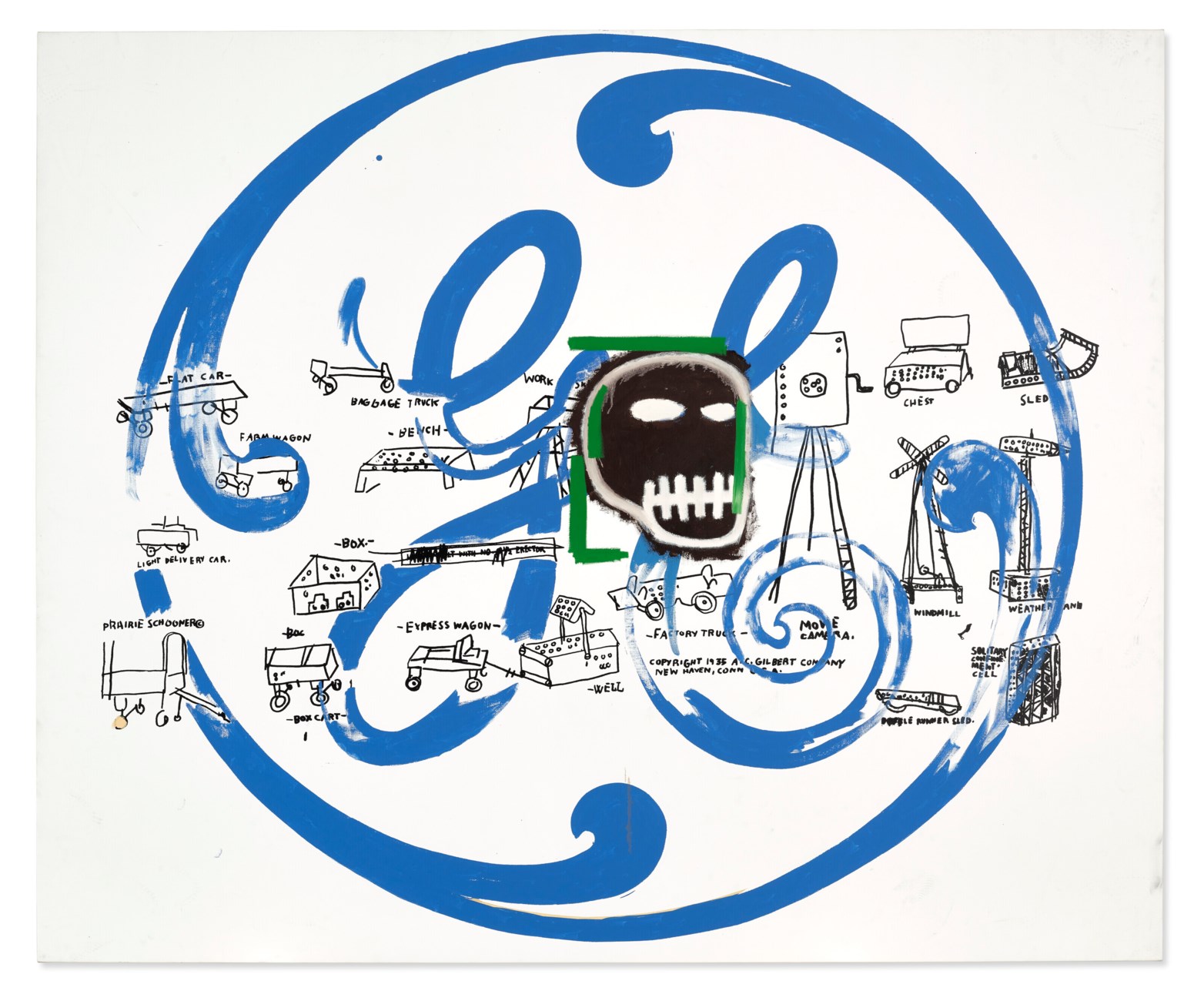 ANDY WARHOL (1928-1987) AND JEAN-MICHEL BASQUIAT (1960-1988), GE/Skull ...