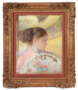 MARY CASSATT (1844-1926), Young Lady in a Loge Gazing to Right | Christie's