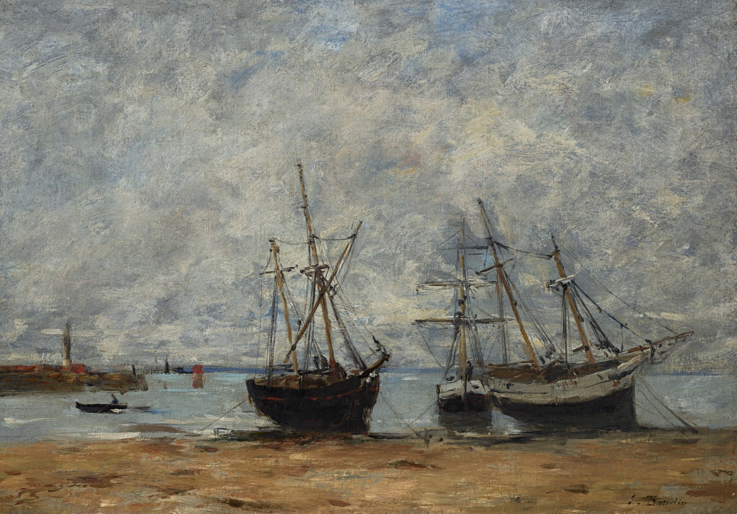 EUGÈNE BOUDIN (1824-1898), Portrieux, le port marée basse | Christie's