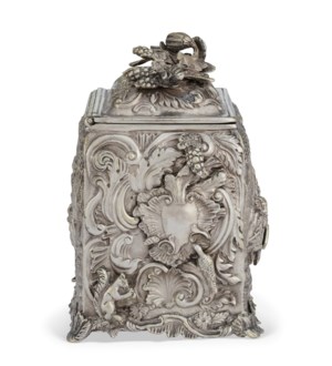 A SET OF THREE REGENCY SILVER TEA CADDIES, MARK OF EDWARD FARRELL ...