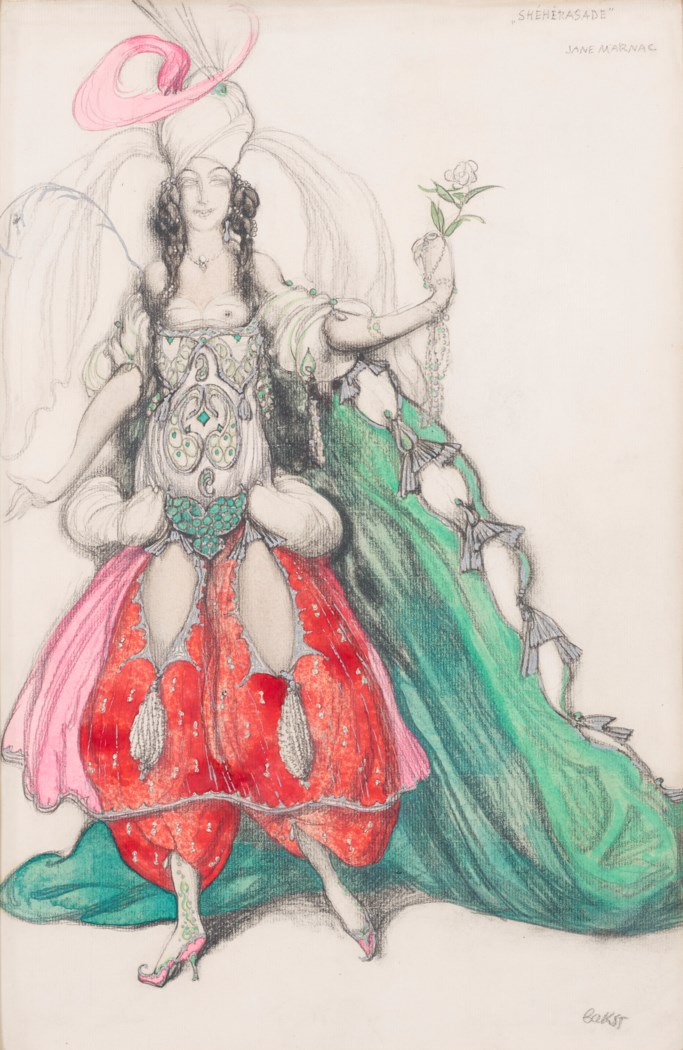 LÉON BAKST (1866-1924), Costume design for Jane Marnac | Christie's