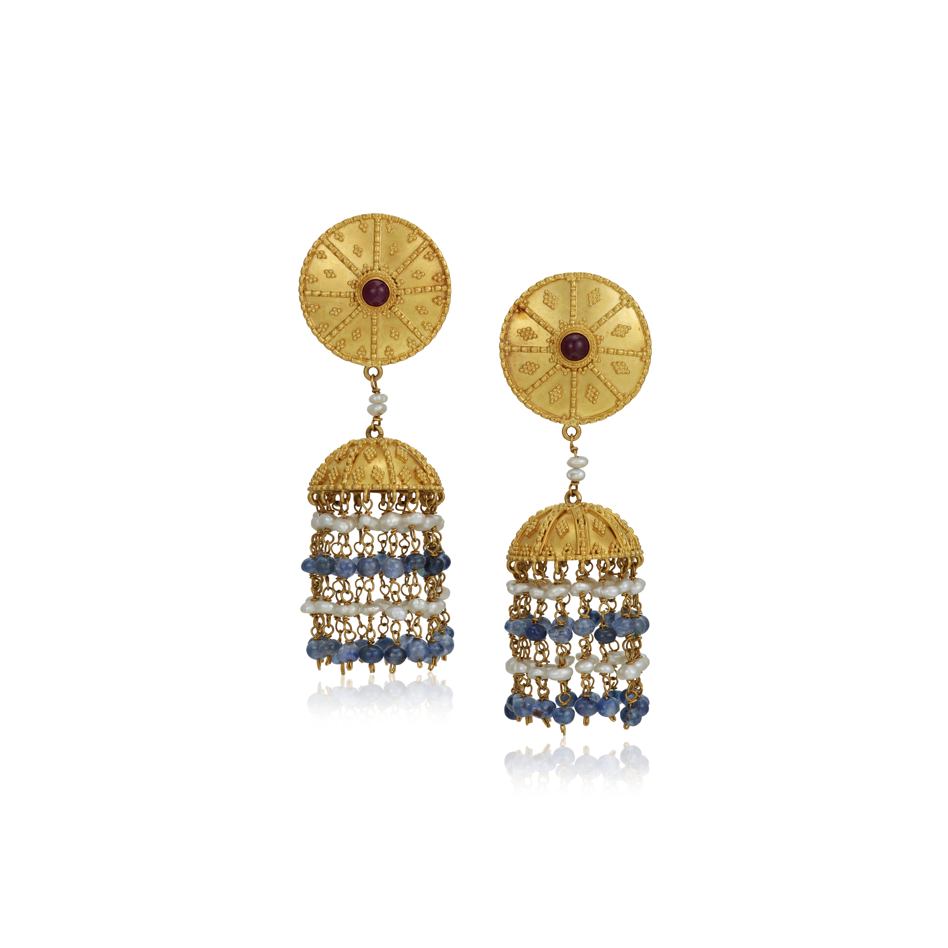 ILIAS LALAOUNIS MULTI-GEM AND GOLD EARRINGS, | Christie’s