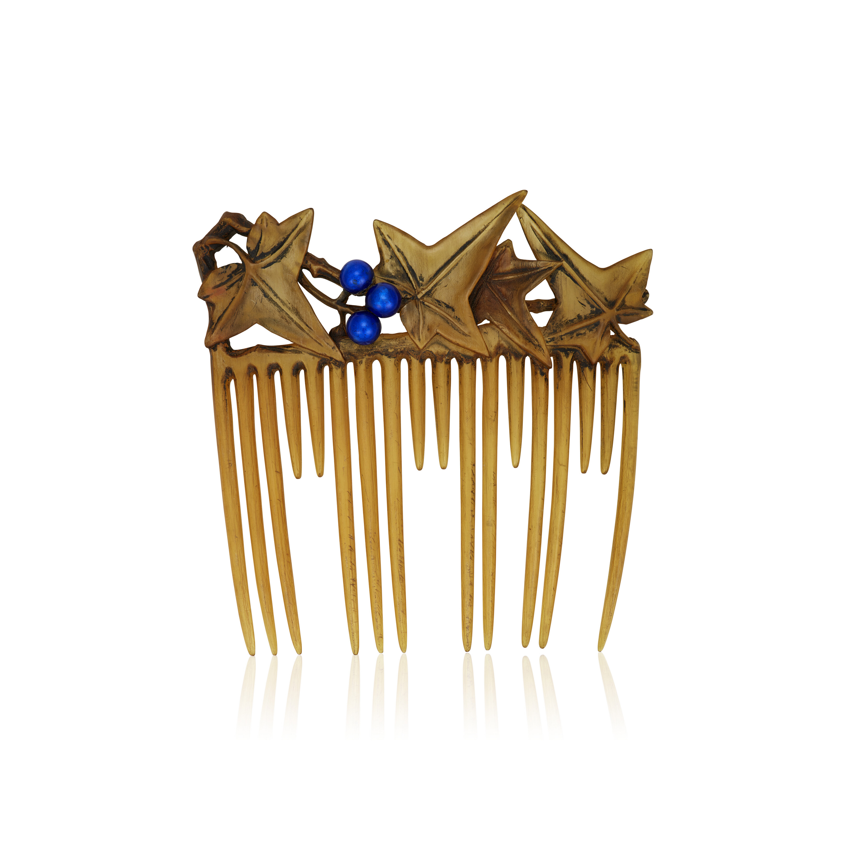 HENRI VEVER ART NOUVEAU HORN AND ENAMEL HAIR COMB, | Christie’s