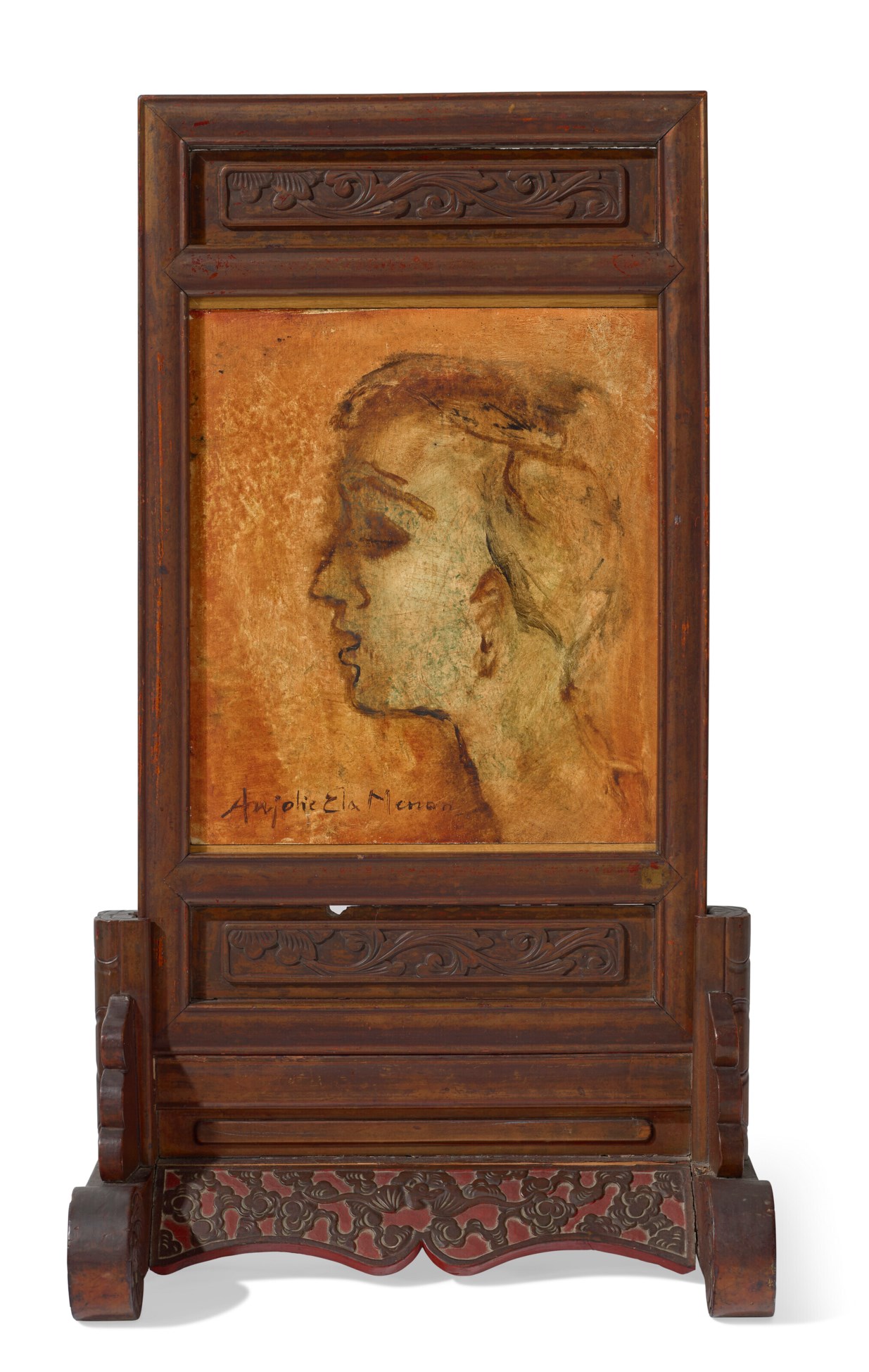 ANJOLIE ELA MENON (B. 1940), Untitled (Face of a Boy) | Christie's