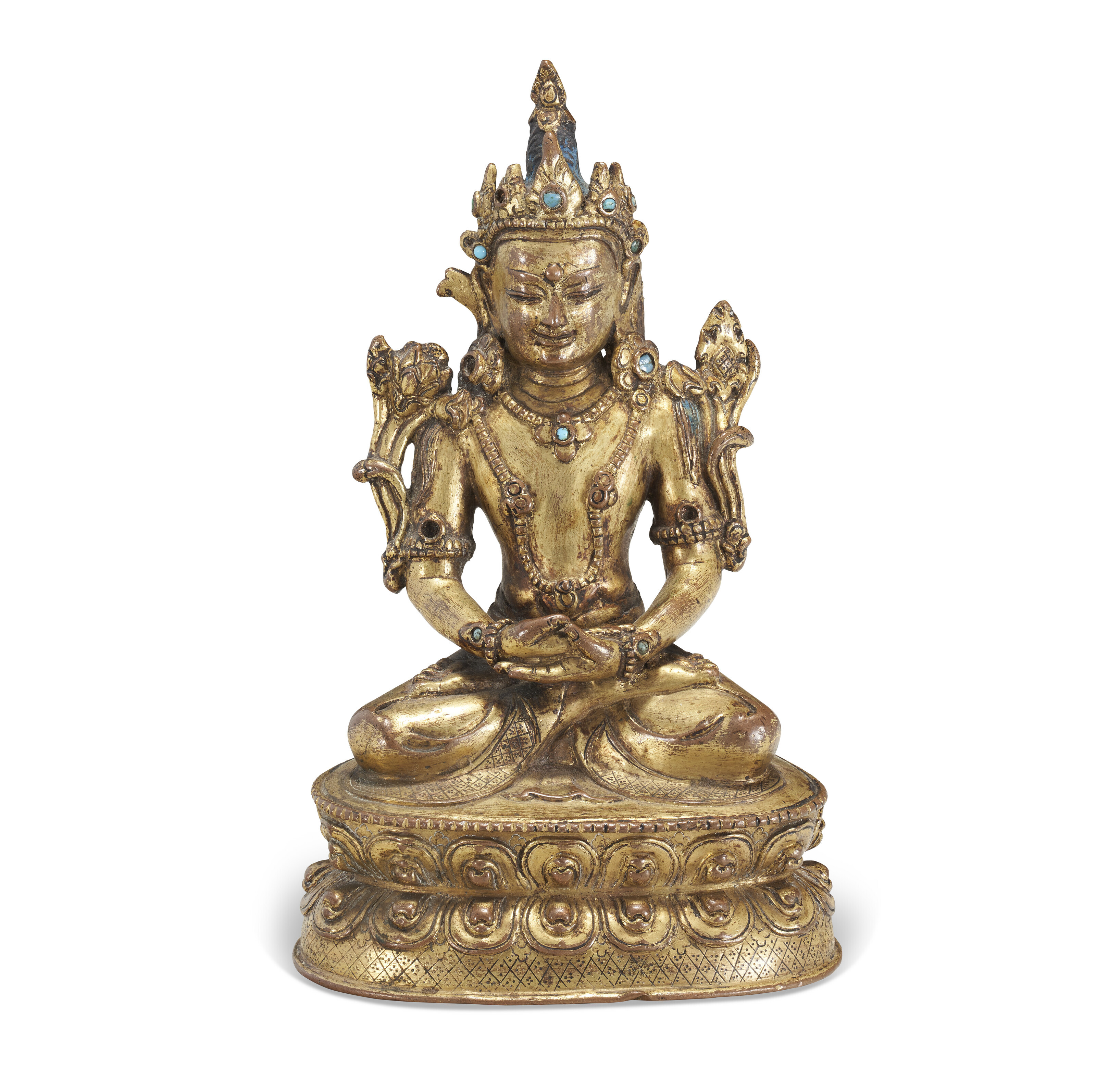 A GILT-BRONZE FIGURE OF A BON DEITY, TIBET, 16TH CENTURY | Christie’s