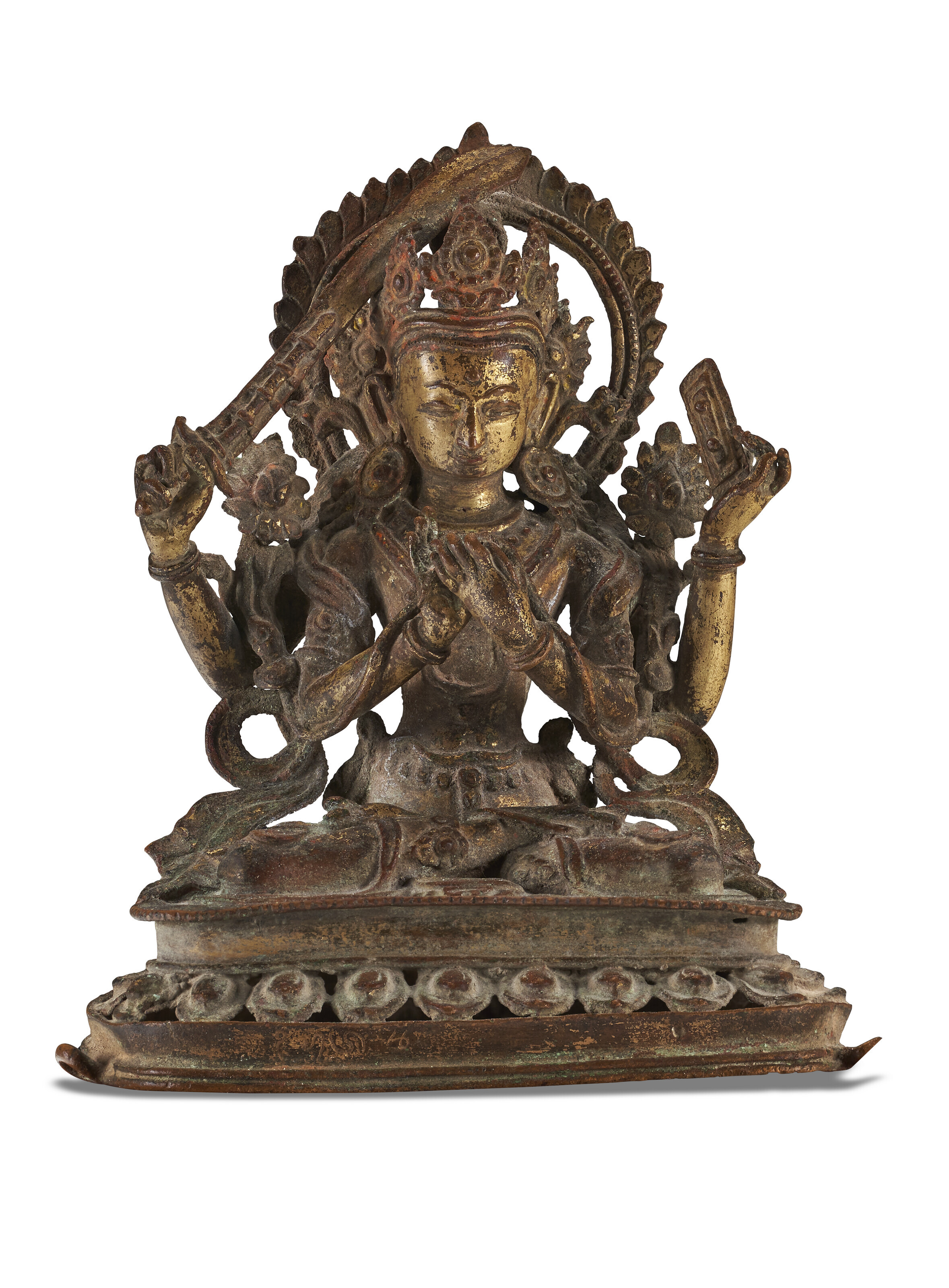 A GILT-COPPER FIGURE OF MANJUSHRI, NEPAL, 18TH CENTURY | Christie’s