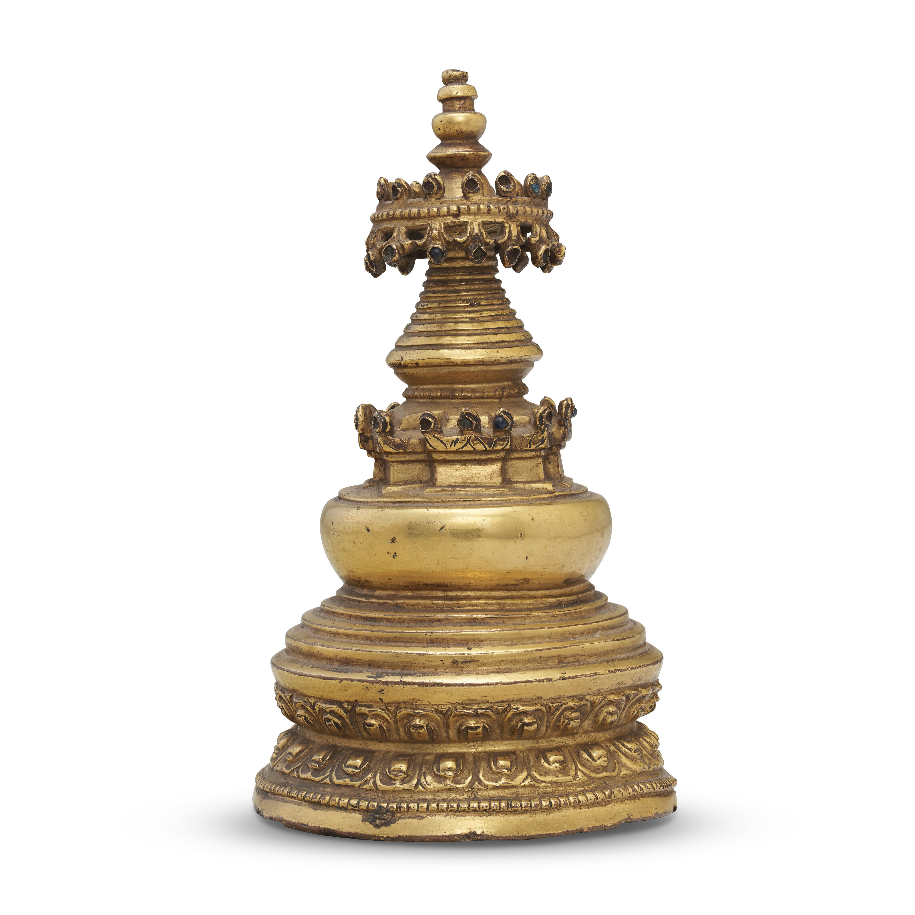 A GILT-BRONZE STUPA, TIBET, 15TH CENTURY | Christie’s