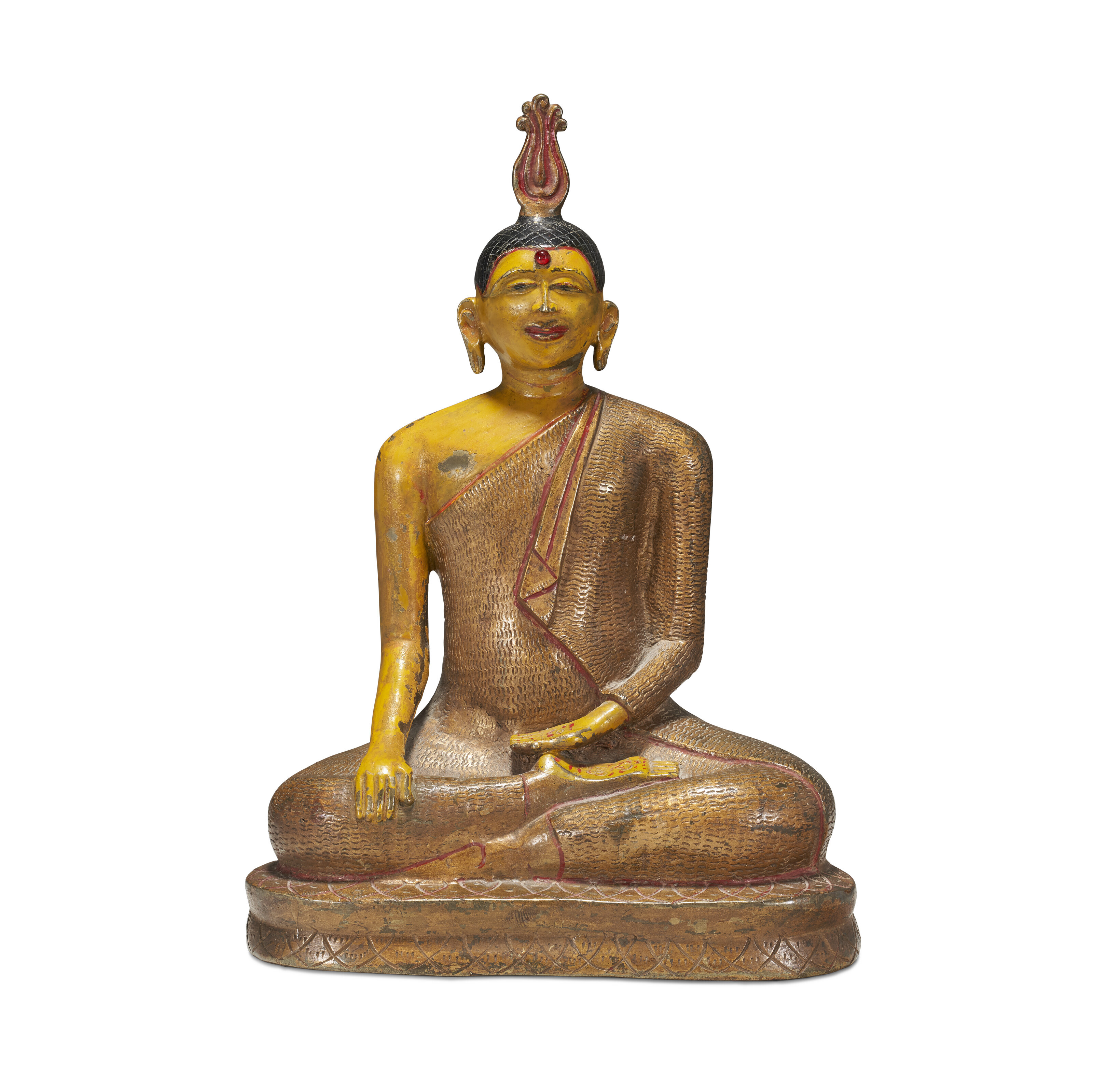 A PAINTED BRONZE FIGURE OF BUDDHA, SRI LANKA, 19TH CENTURY | Christie’s