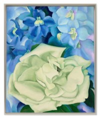 GEORGIA O'KEEFFE (1887-1986), White Rose with Larkspur No. I | Christie's