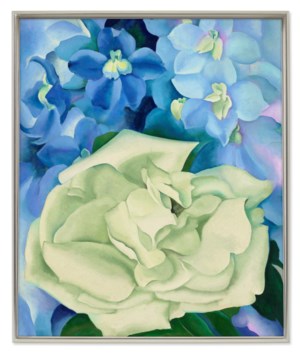 GEORGIA O'KEEFFE (1887-1986), White Rose with Larkspur No. I | Christie's