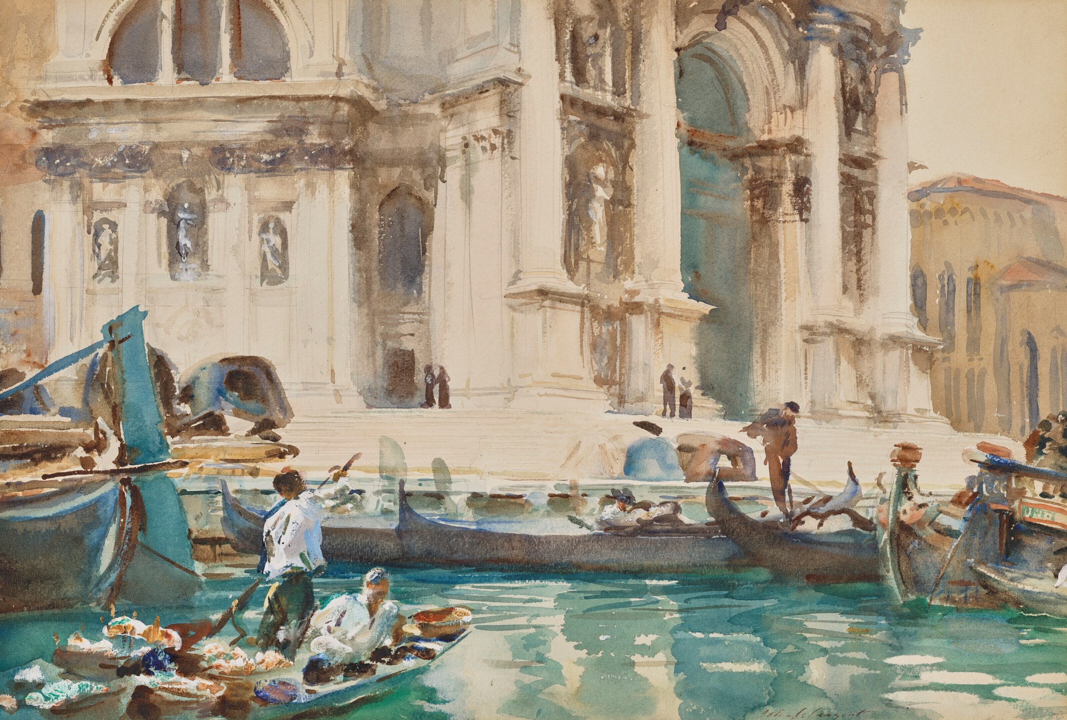 JOHN SINGER SARGENT (1856-1925), The Façade of La Salute, Venice ...