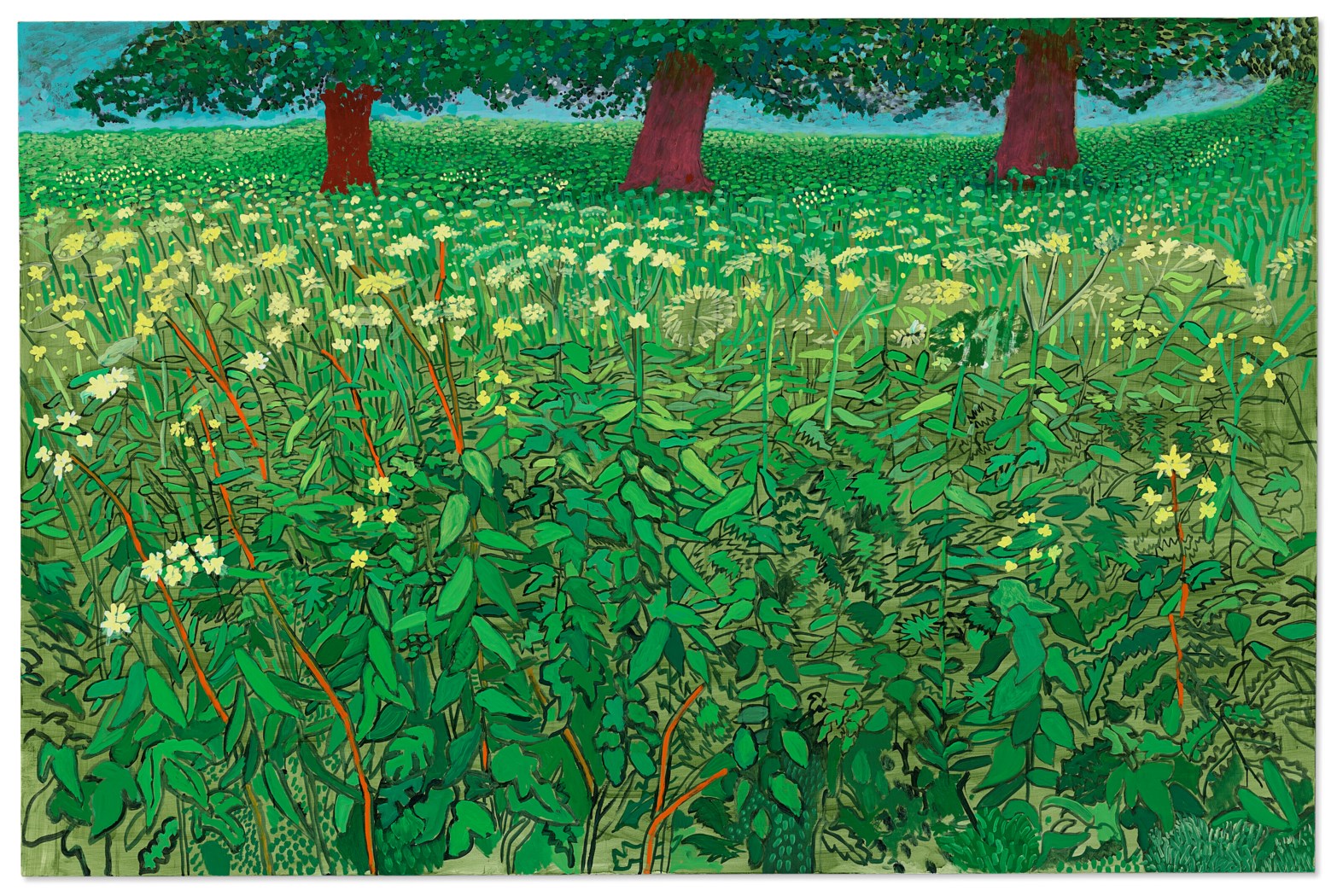 DAVID HOCKNEY (b. 1937), Queen Anne's Lace Near Kilham | Christie's