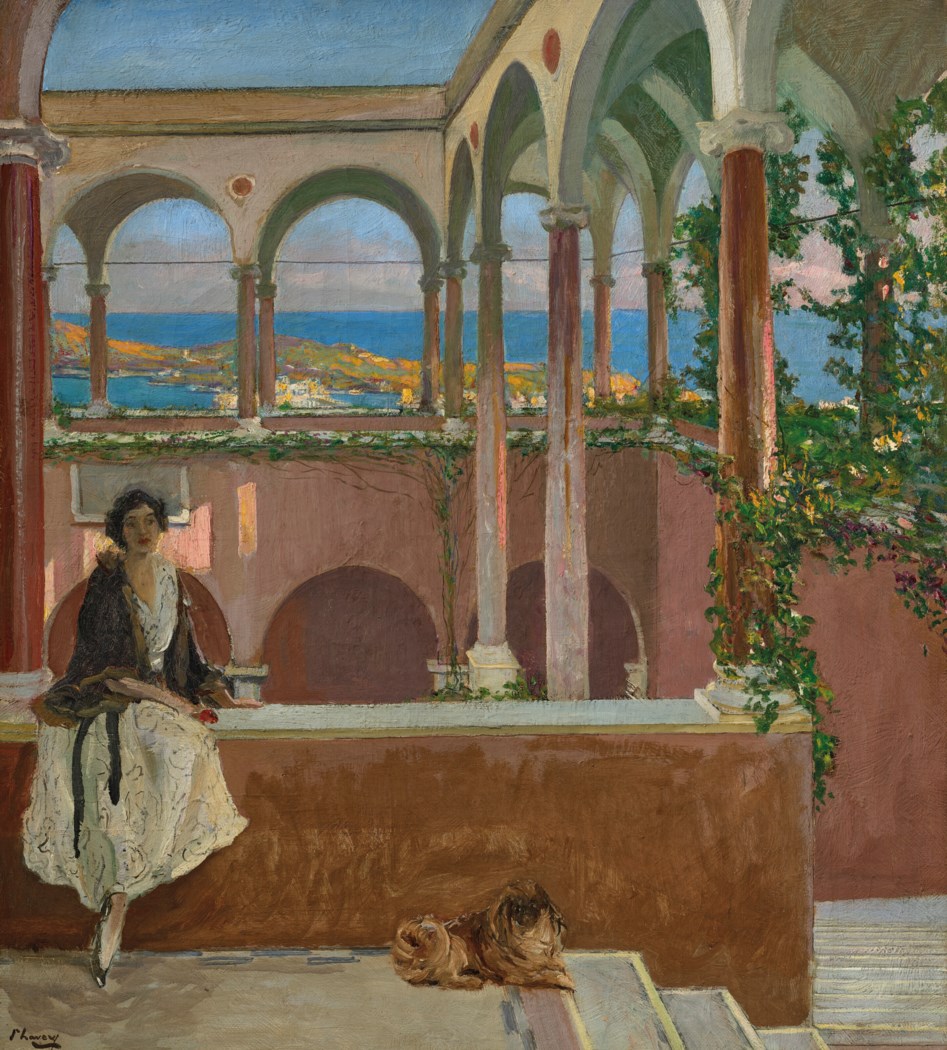 SIR JOHN LAVERY, R.A., R.S.A., R.H.A. (1856-1941), A Villa on the ...