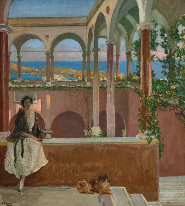 SIR JOHN LAVERY, R.A., R.S.A., R.H.A. (1856-1941), A Villa on the ...