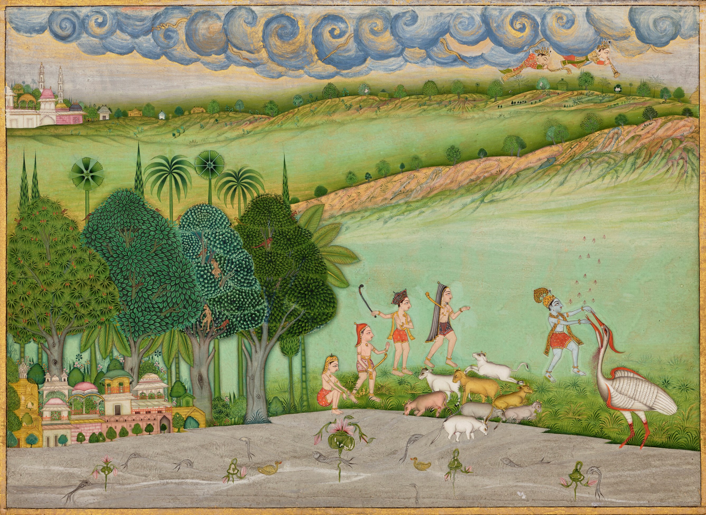 AN ILLUSTRATION FROM A BHAGAVATA PURANA SERIES: KRISHNA SLAYING ...