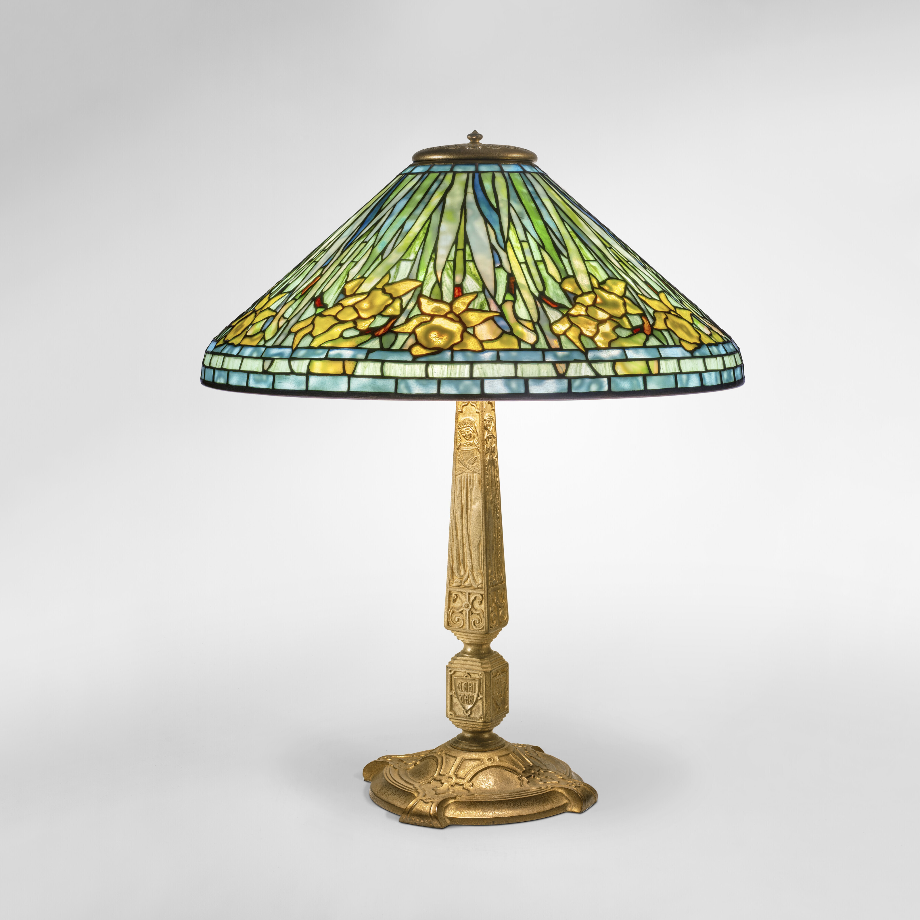 TIFFANY STUDIOS, Rare 'Geometric and Turtle Back' Hanging Light, circa ...