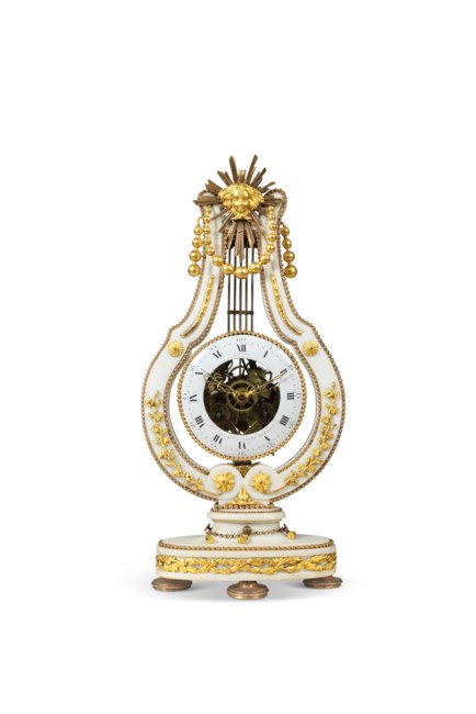PENDULE LYRE D'ÉPOQUE LOUIS XVI, SIGNATURE DE JOSEPH-SIMON COUSIN ...