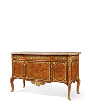 COMMODE ROYALE D'EPOQUE TRANSITION, ESTAMPILLE DE ROGER VANDERCRUSE DIT ...