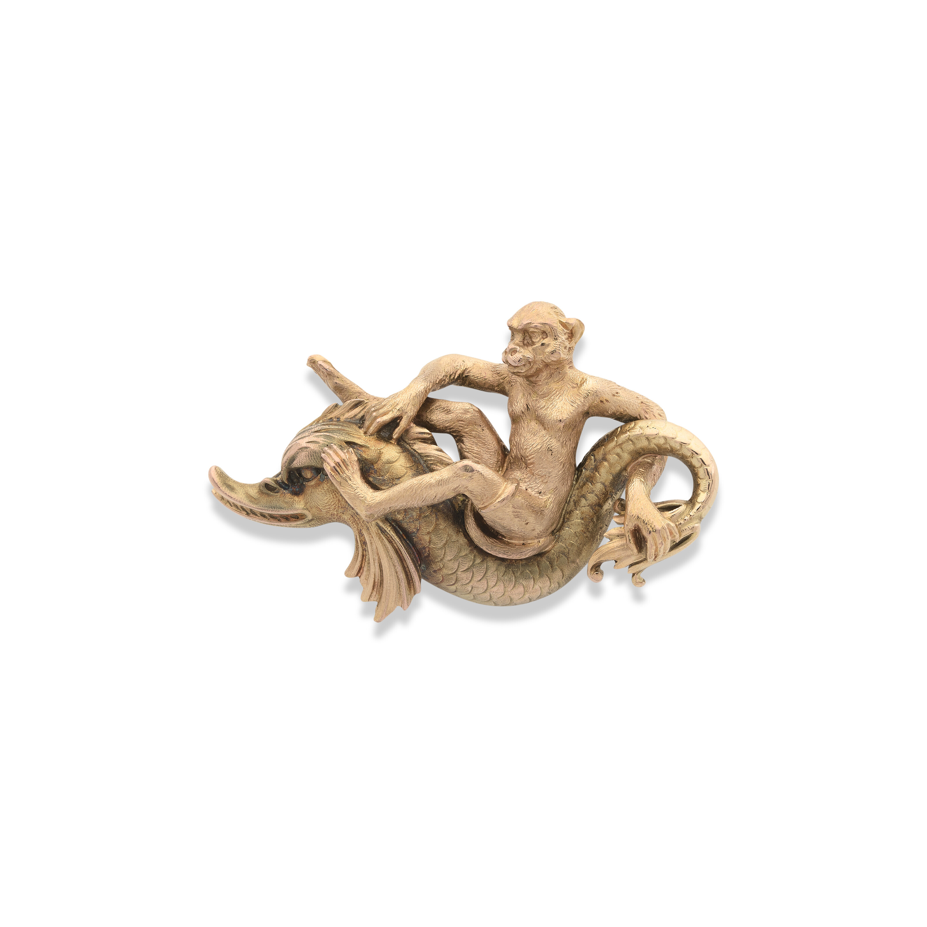 ALPHONSE FOUQUET BROCHE OR 'SINGE CHEVAUCHANT UNE CHIMÈRE', | Christie’s