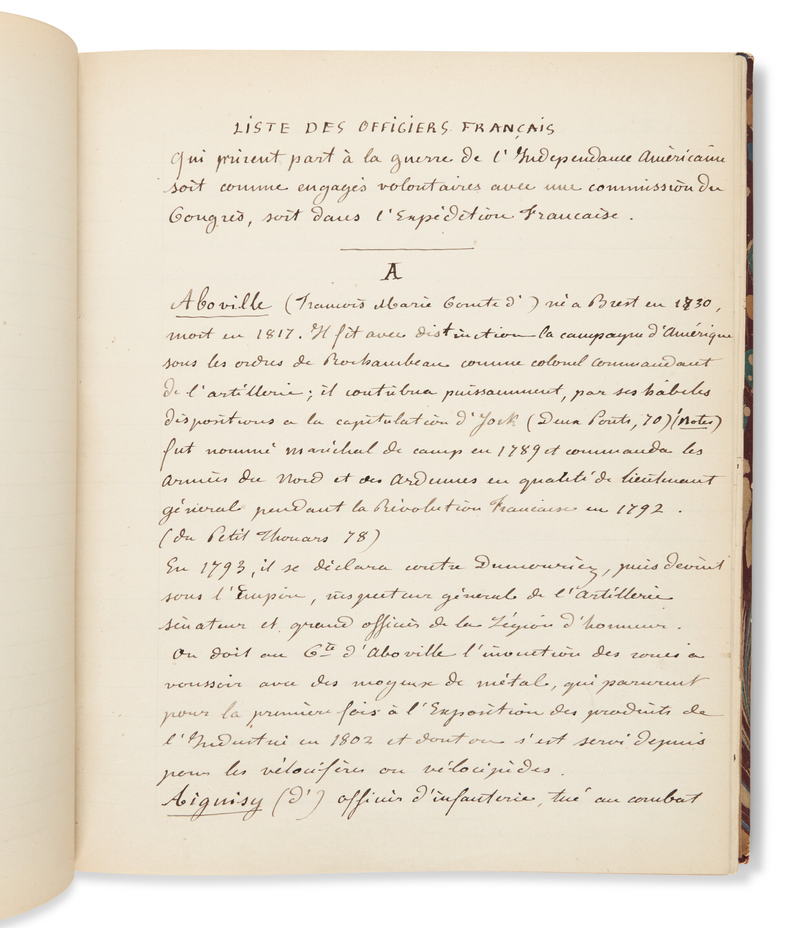 BALCH, Thomas (1821-1877), Manuscrit pour la seconde partie de l ...