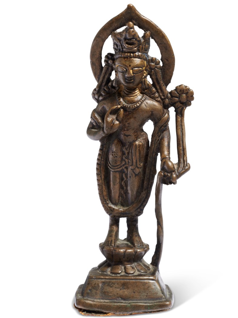 STATUE DE LOKESHVARA PADMAPANI EN BRONZE, TIBET DE L'OUEST, CIRCA XVÈME ...