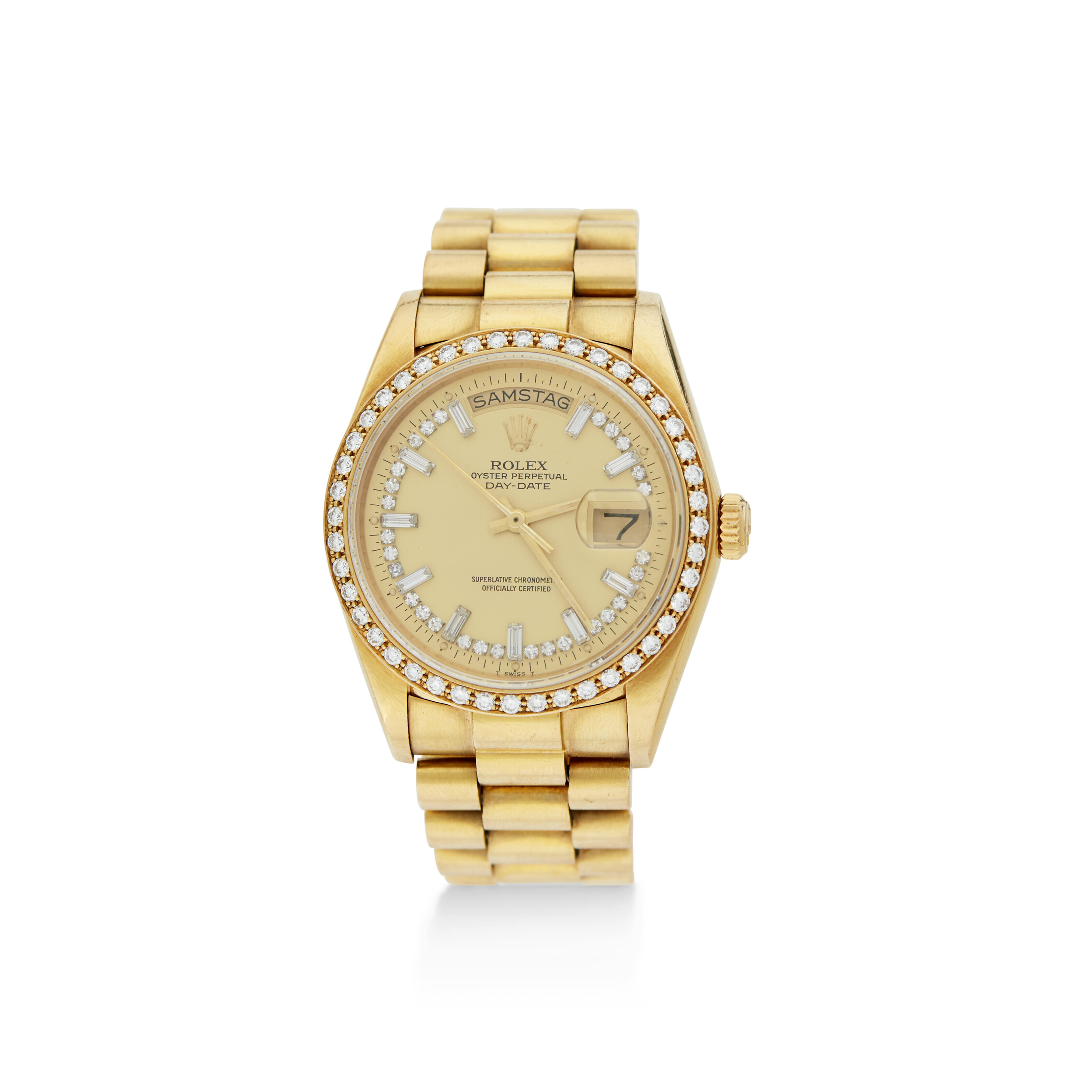 ROLEX MONTRE DE DAME OYSTER PERPETUAL DAYDATE DIAMANTS, | Christie’s