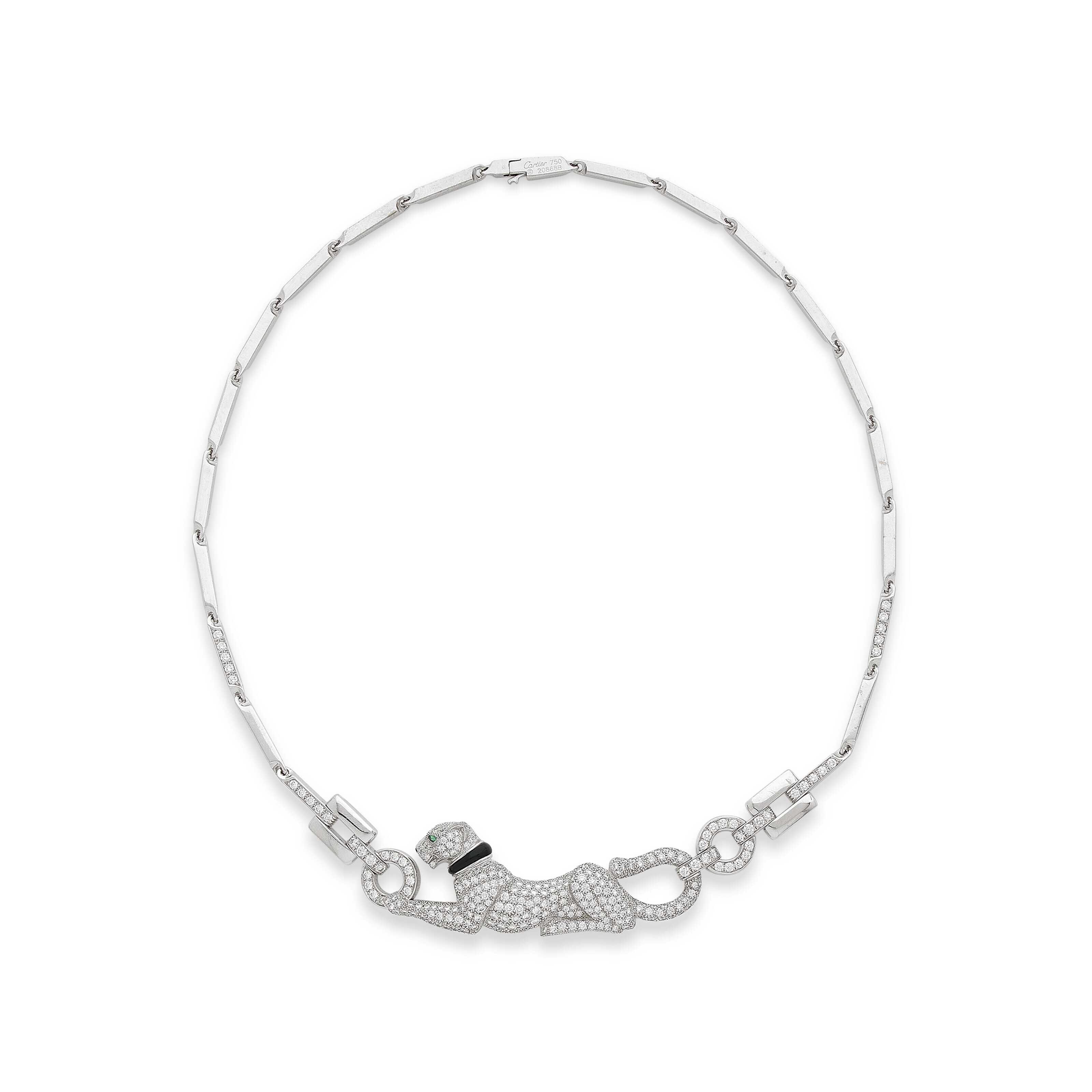 CARTIER COLLIER 'PANTHÈRE' ÉMERAUDE, ONYX ET DIAMANTS, | Christie’s