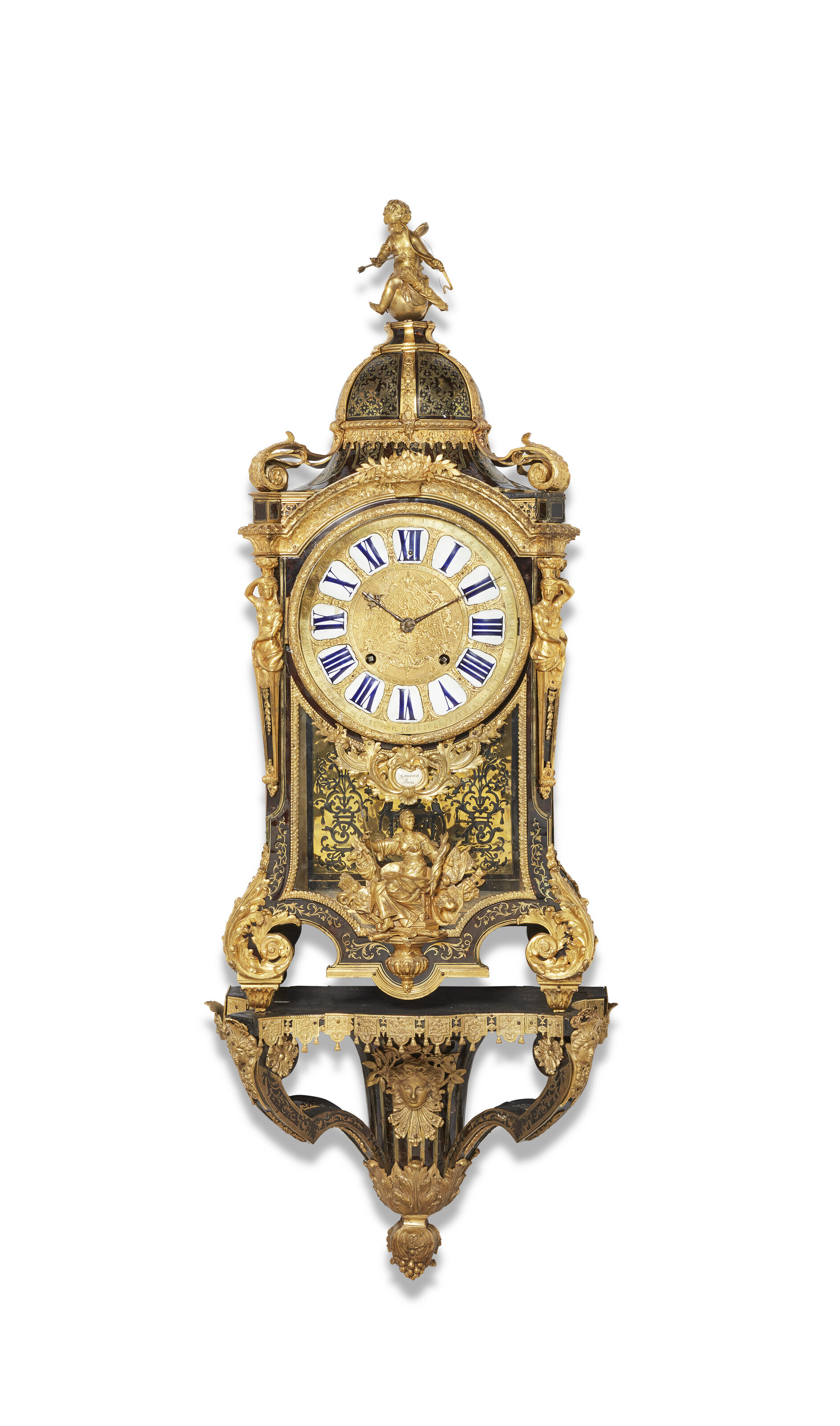 CARTEL D'APPLIQUE D'EPOQUE LOUIS XIV, SIGNATURE D'ANTOINE GAUDRON ...