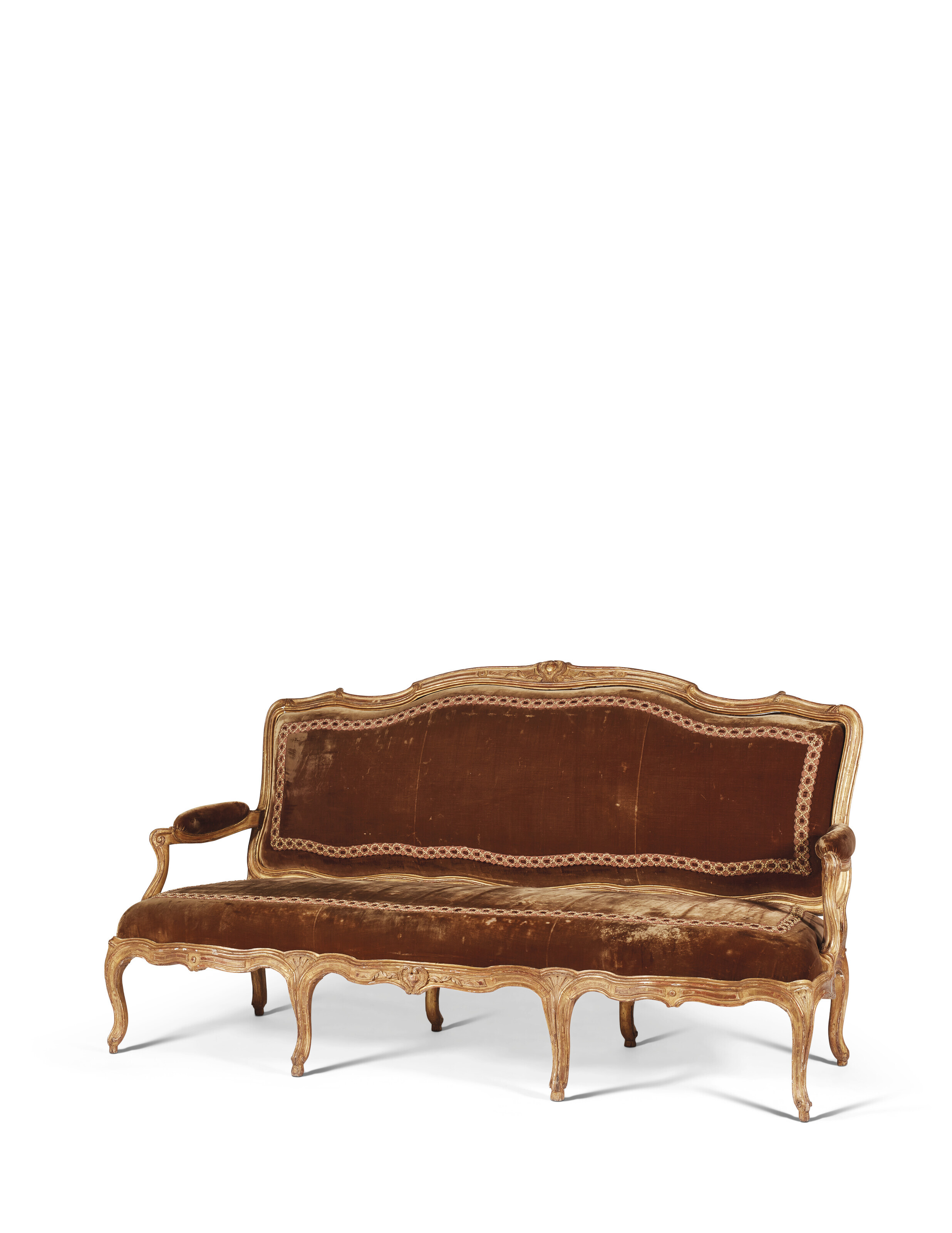 CANAPÉ D'ÉPOQUE LOUIS XV, ESTAMPILLE DE MATHIEU BAUVE, MILIEU DU XVIIIE ...
