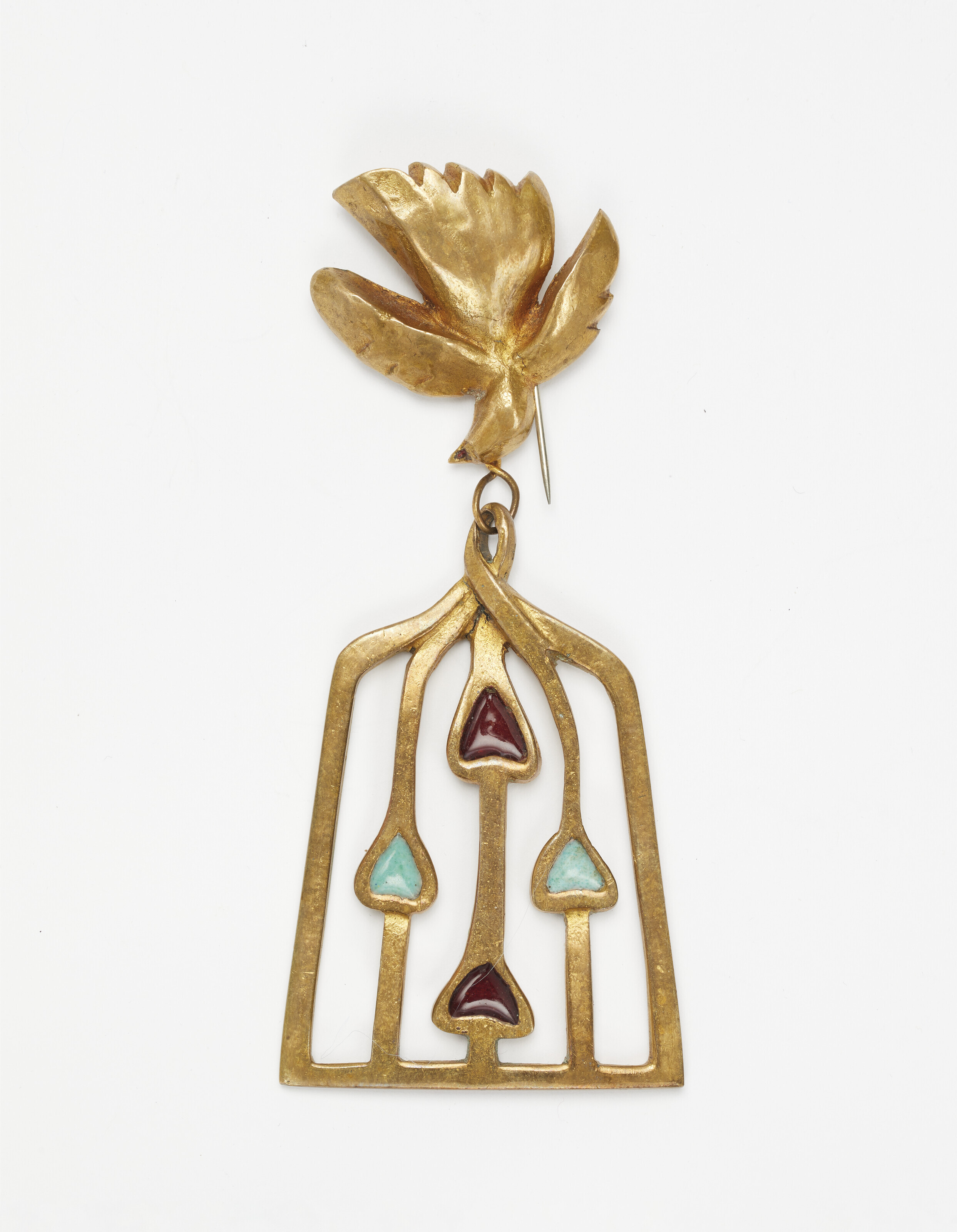 LINE VAUTRIN (1913-1997), Paire de boucles d’oreille ‘Cages aux oiseaux ...