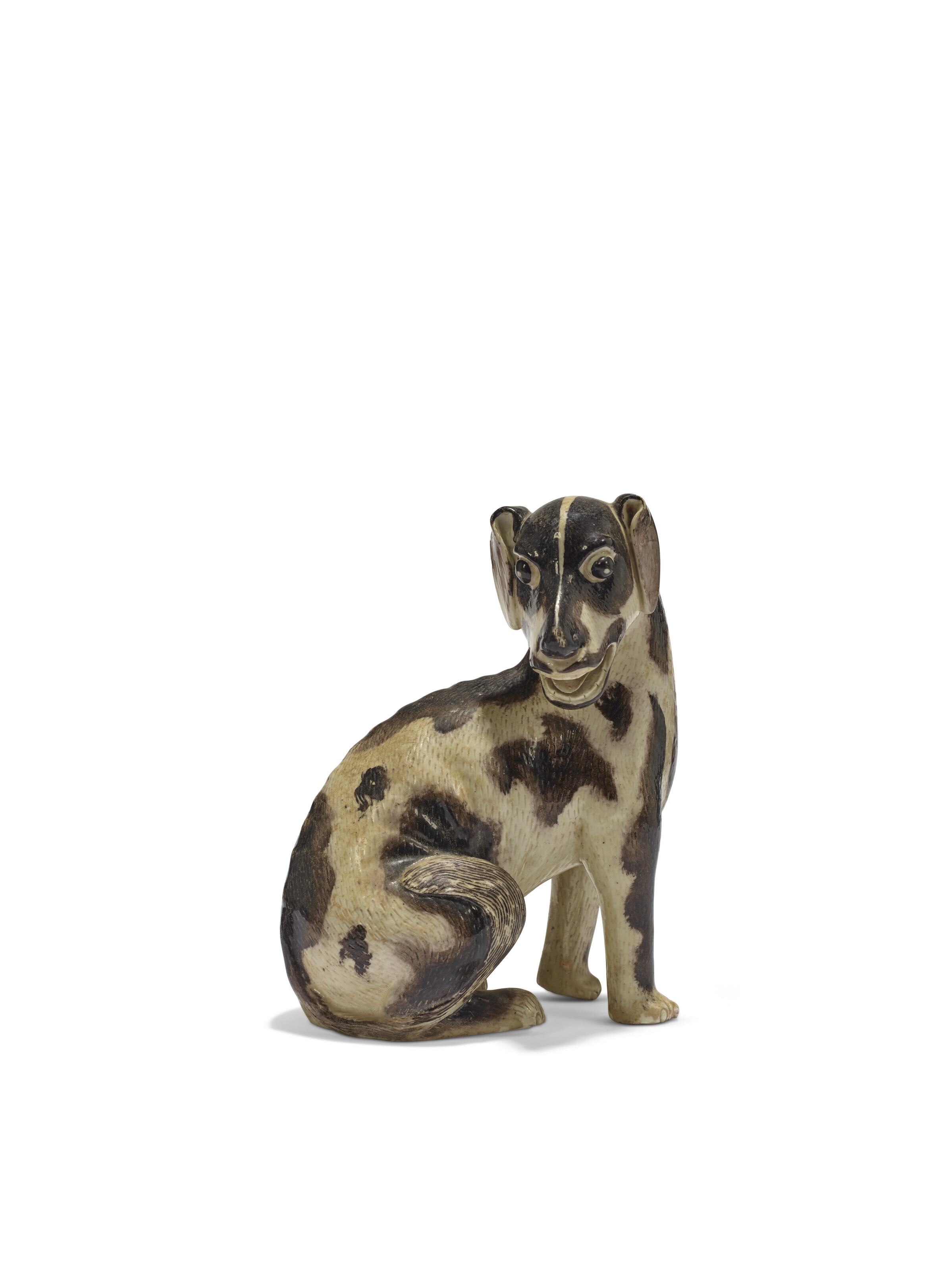 AN UNUSUAL EXPORT SEATED HOUND, CHINA, QING DYNASTY, 18TH-19TH CENTURY ...