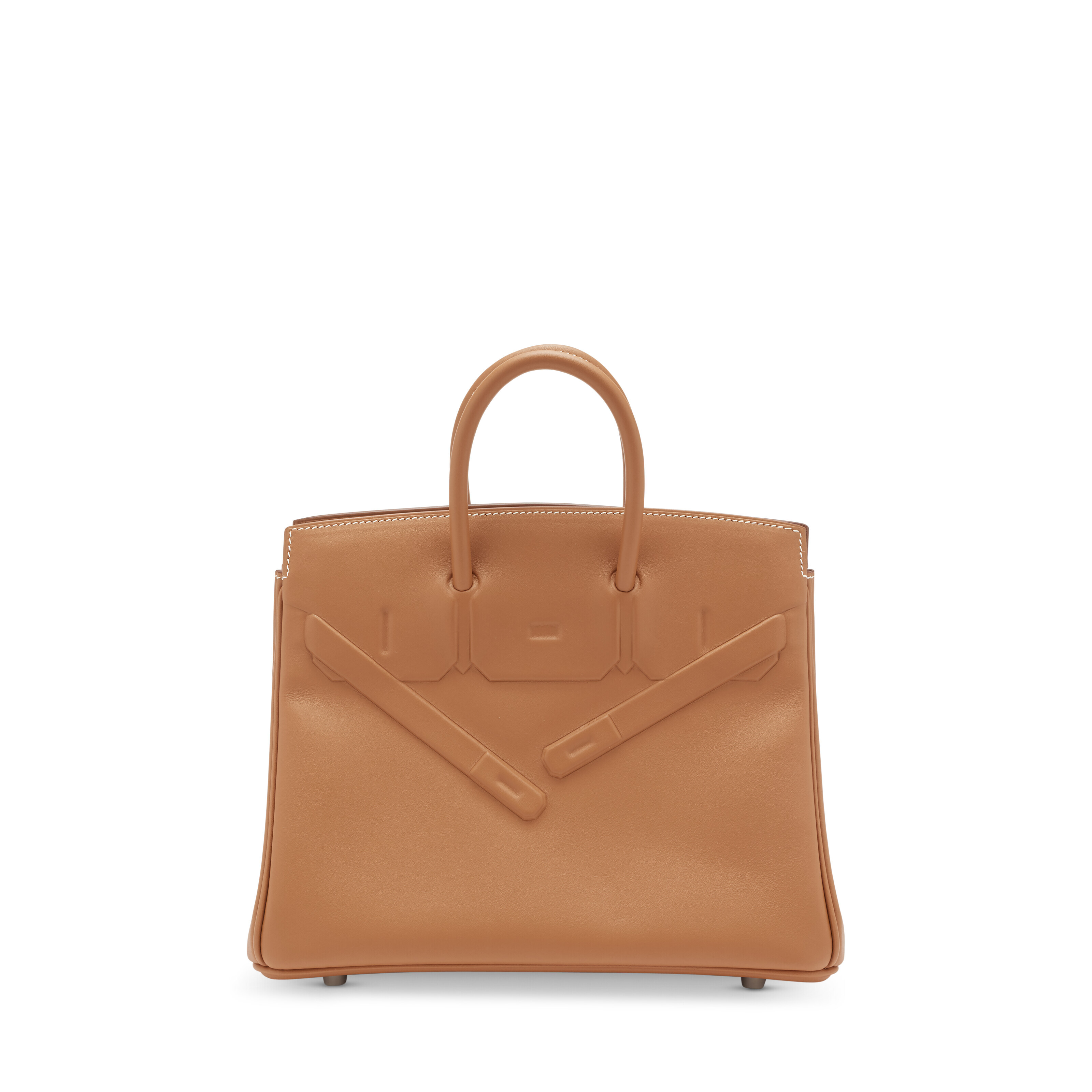 A LIMITED EDITION GOLD EVERCALF LEATHER SHADOW BIRKIN 25 WITH PALLADIUM ...