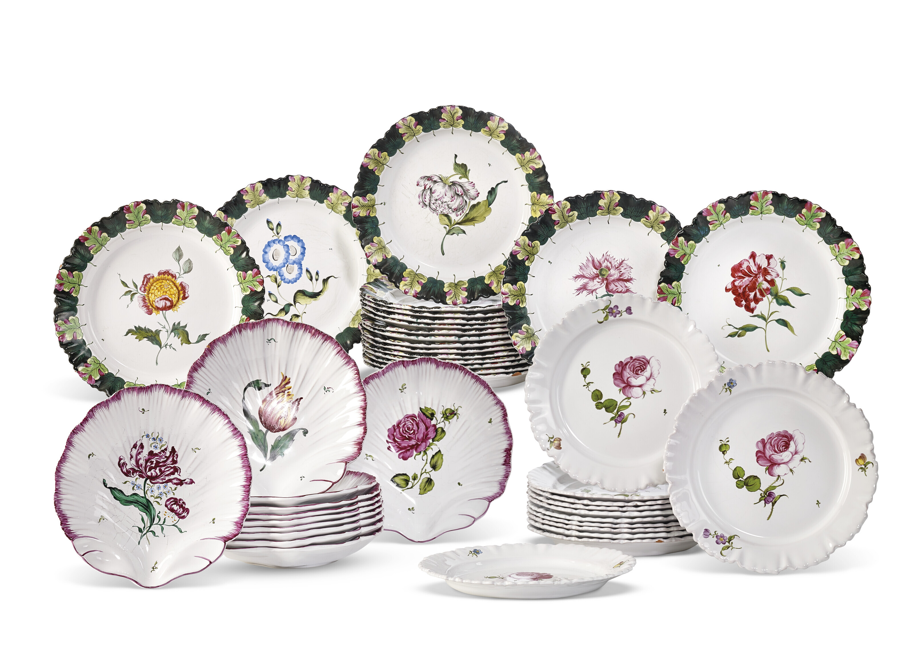 PARTIES DE SERVICES DE TABLE EN FAÏENCE FRANCAISE DU XXE SIÈCLE ...