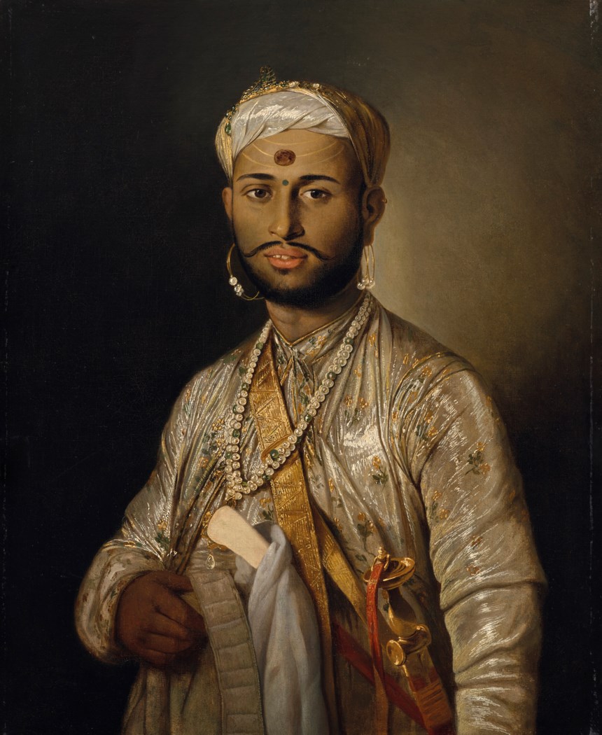 ENTOURAGE DE TILLY KETTLE (1734-1786), Portrait à mi-corps d'un ...