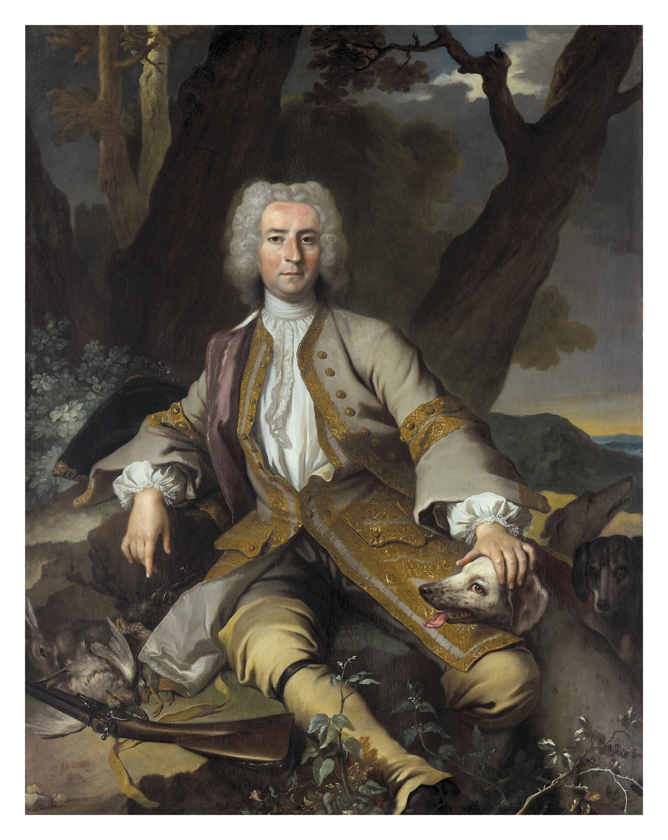 ÉCOLE FRANÇAISE VERS 1720, ENTOURAGE DE JEAN-BAPTISTE OUDRY, Portrait ...