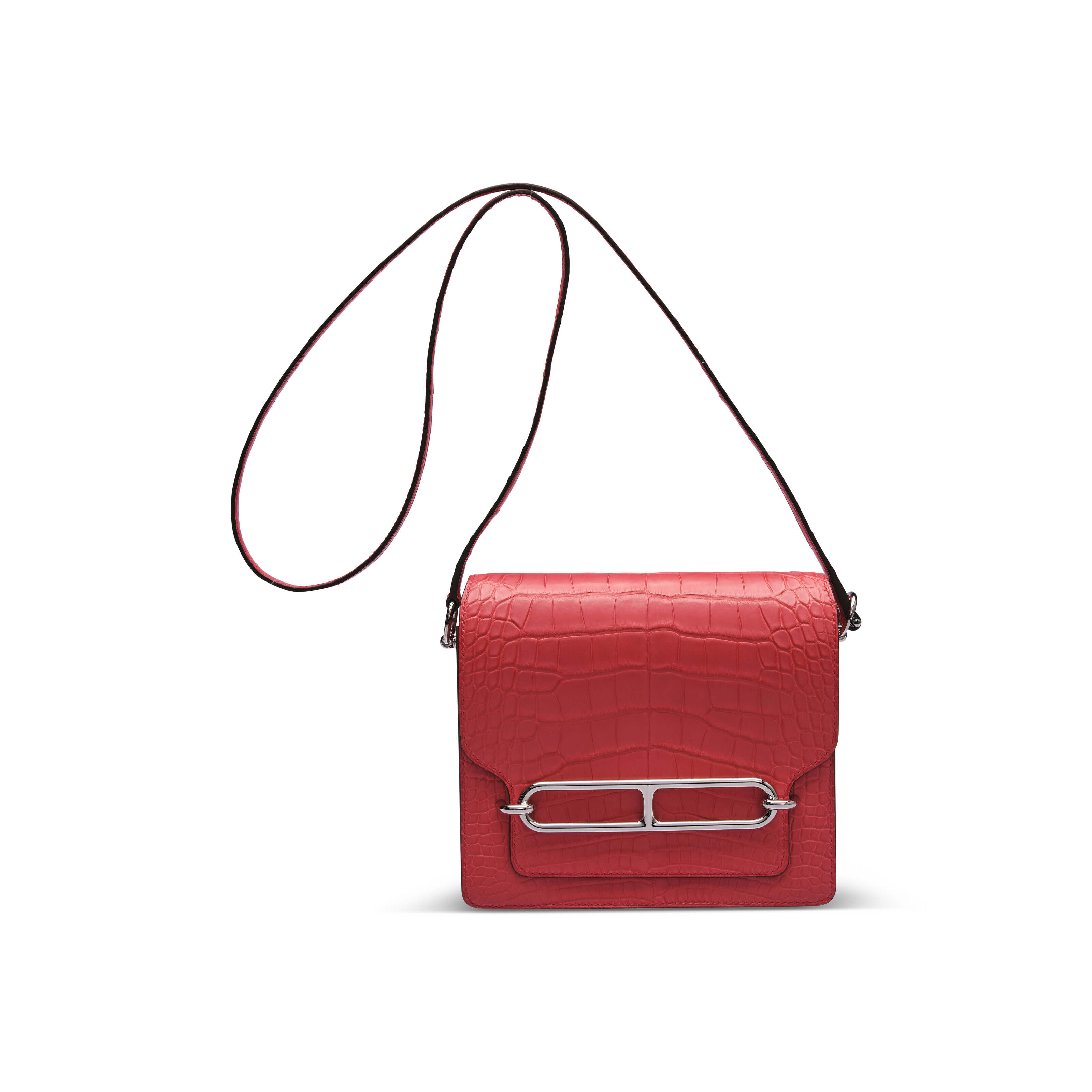 A MATTE BOUGAINVILLIER ALLIGATOR MINI ROULIS 18 WITH PALLADIUM HARDWARE ...