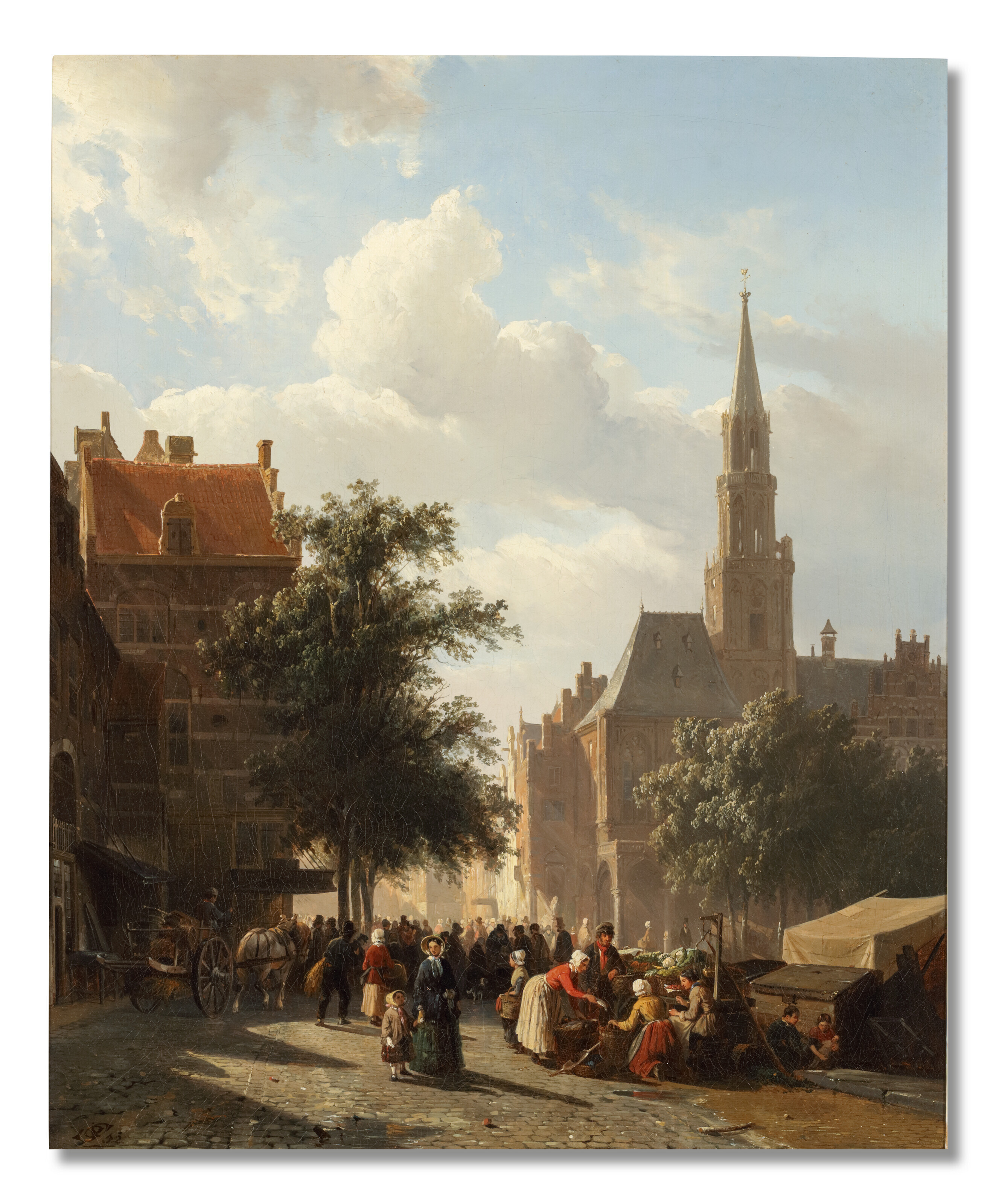 CORNELIS SPRINGER (1817-1891), The vegetable market | Christie’s