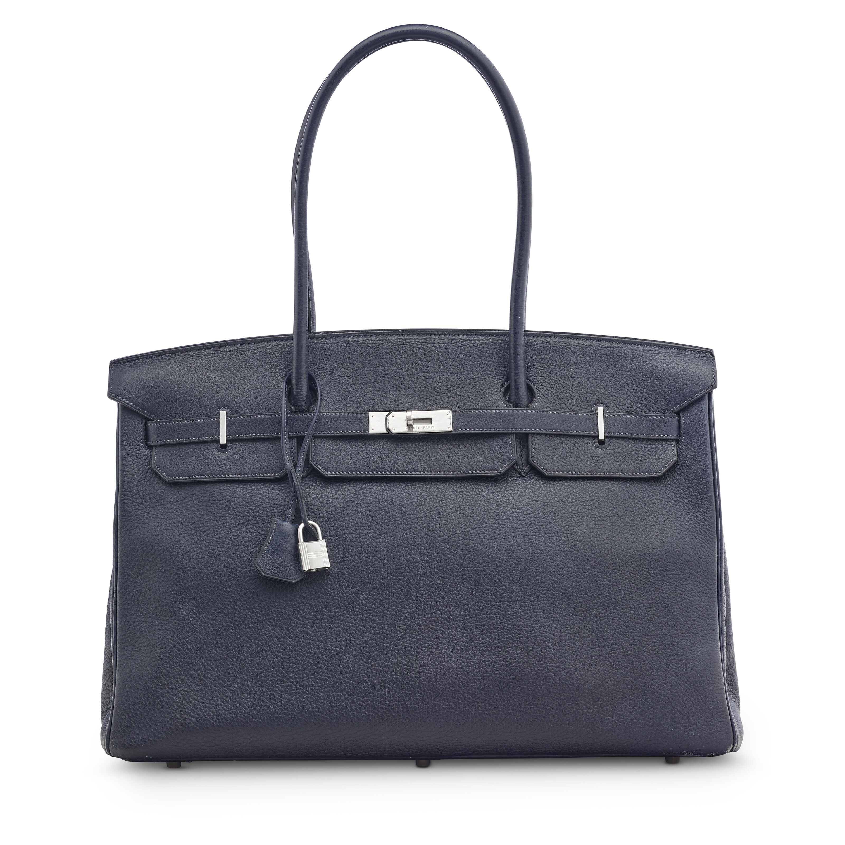 A BLEU MARINE TOGO LEATHER JPG SHOULDER BIRKIN 45 WITH BRUSHED ...