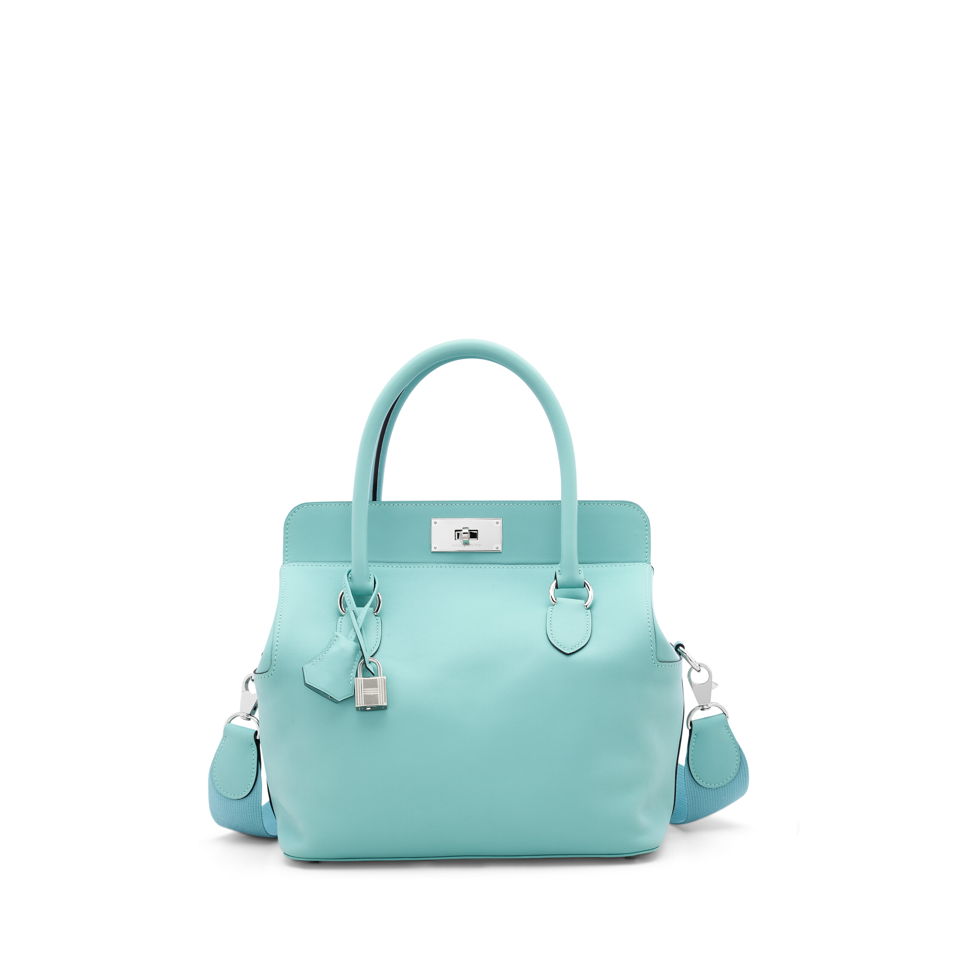 A BLEU ATOLL SWIFT LEATHER TOOLBOX 26 WITH PALLADIUM HARDWARE, HERMÈS ...