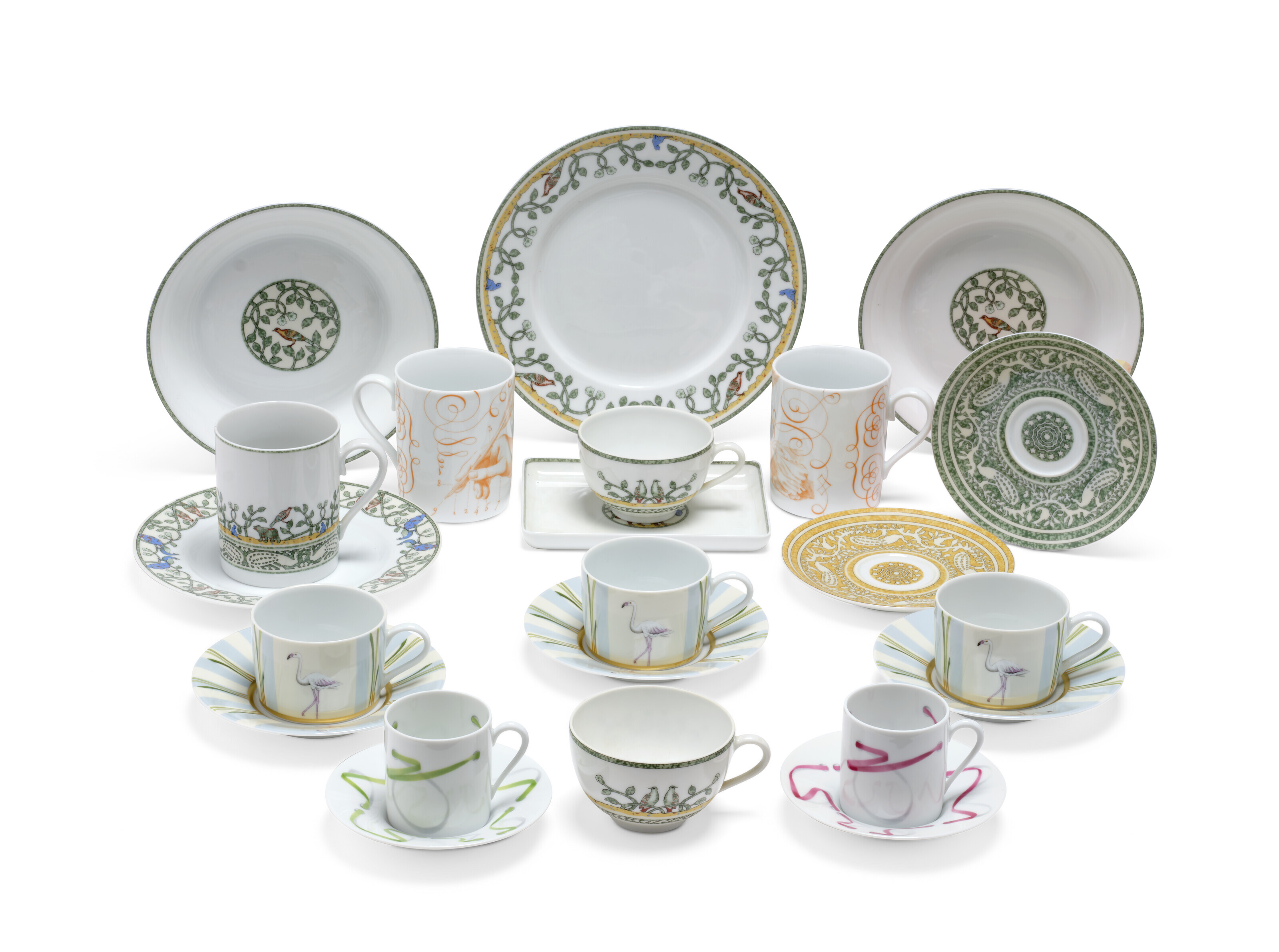 A VARIOUS PORCELAIN SERVICES COMPRISING 22 PIECES, HERMÈS, 1990S ...