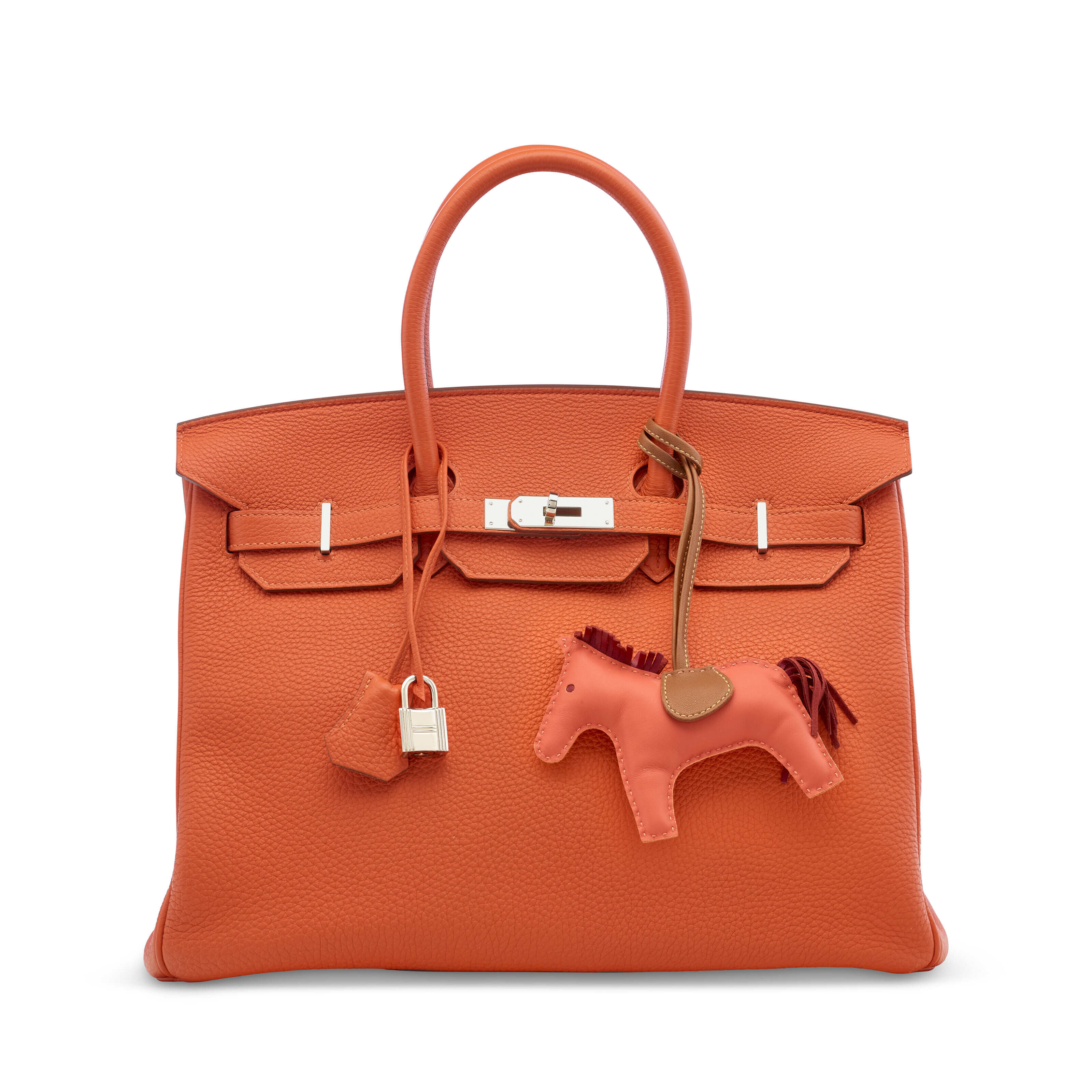 A CAPUCINE CLÉMENCE LEATHER BIRKIN 35 WTH PALLADIUM HARDWARE, HERMÈS ...