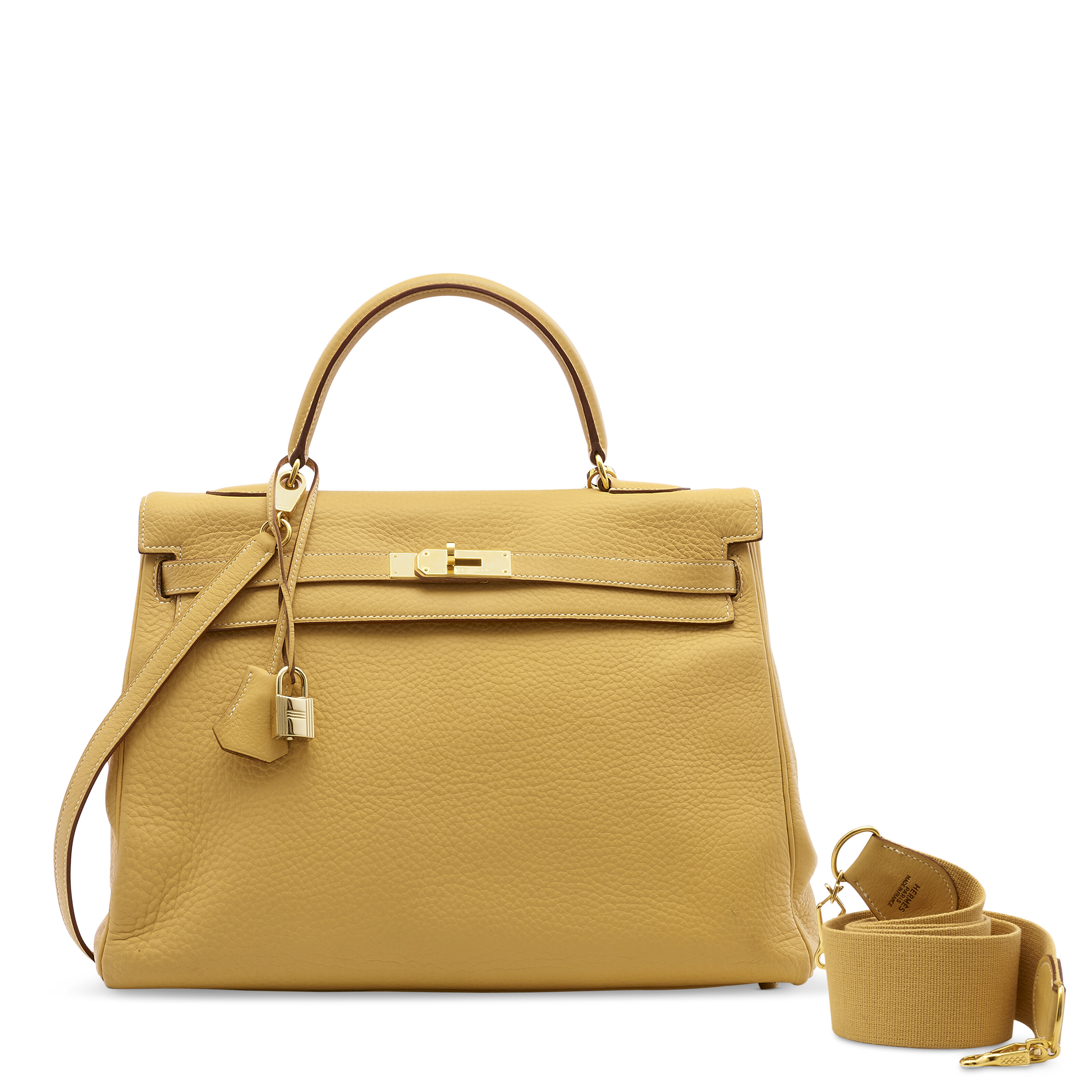 A NATUREL SABLE CLÉMENCE RETOURNÉ KELLY 35 WITH GOLD HARDWARE, HERMÈS ...