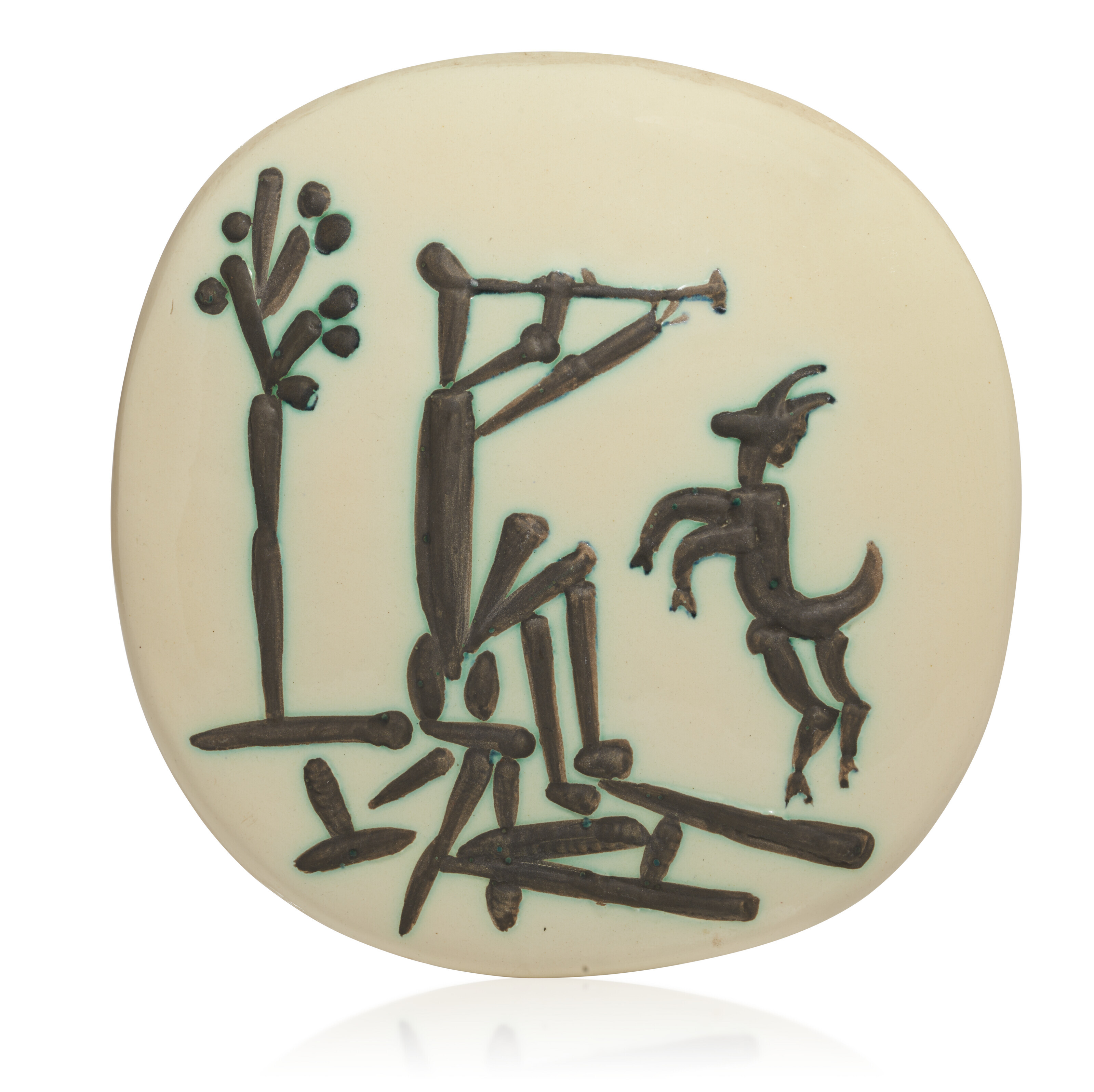 PABLO PICASSO (1881-1973), Joueur de flûte et chèvre (A.R. 382 ...