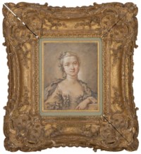 FRANÇOIS BOUCHER (PARIS 1703-1770), Portrait of a young woman, bust ...
