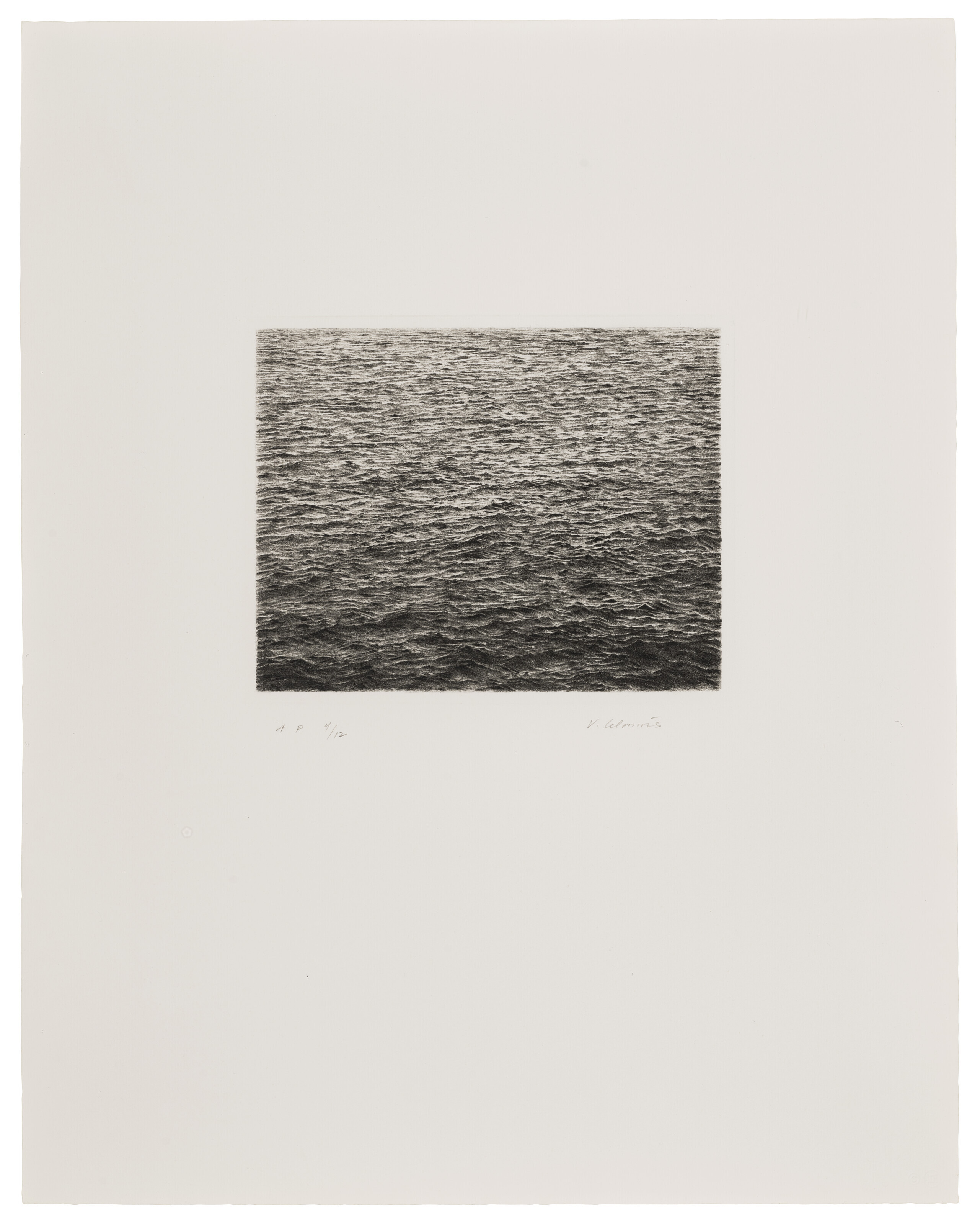 VIJA CELMINS (B. 1938), Drypoint Ocean Surface (Second State) | Christie’s