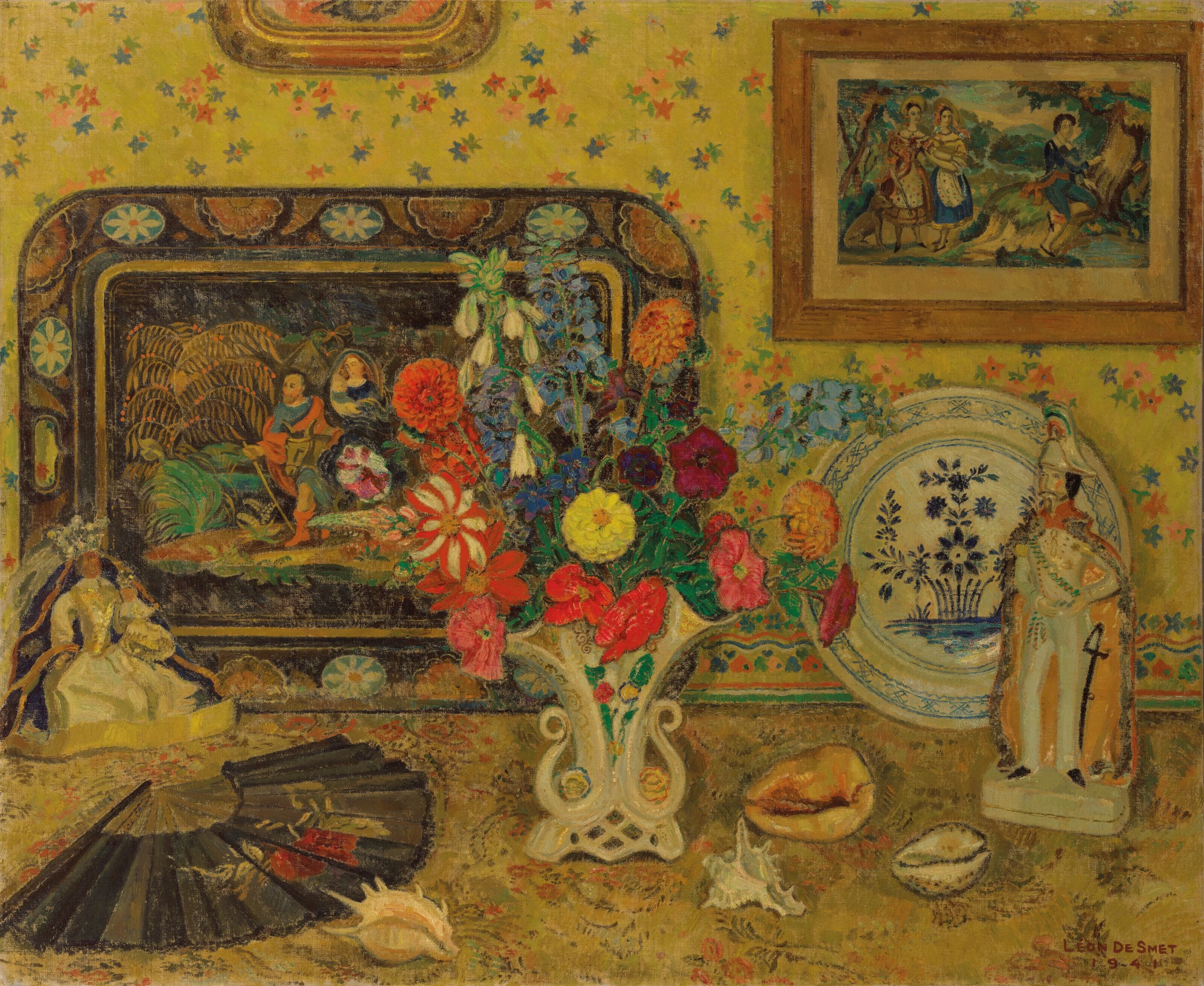 LÉON DE SMET (1881-1966), Fleurs et coquillages (recto); Nu (verso) | Christie's